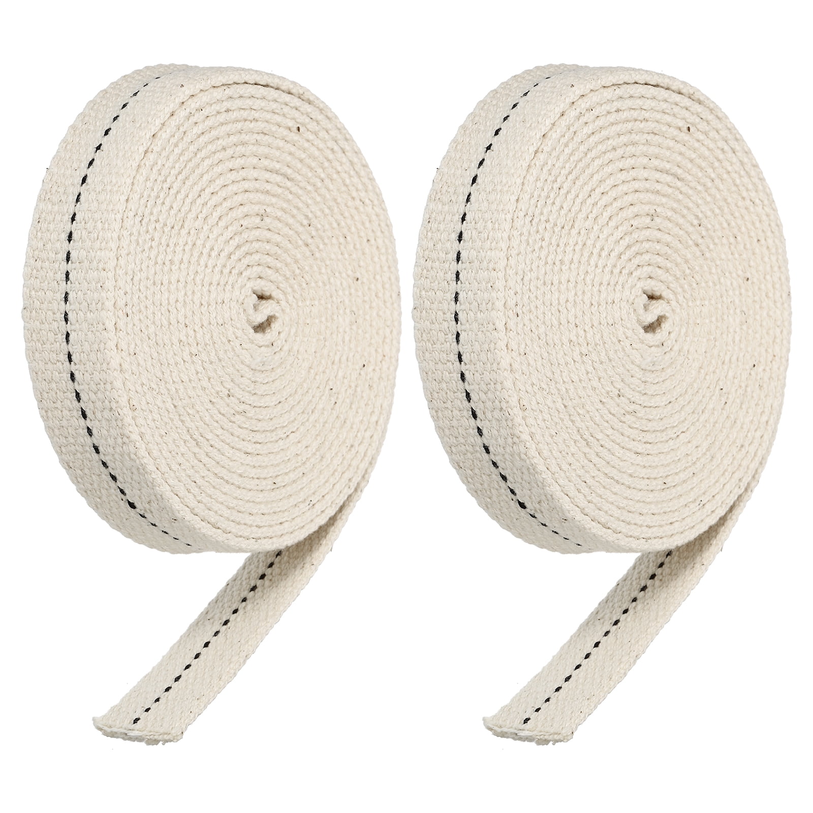 Uxcell 18mm Flat Wide 3 Meter/10Ft Long Cotton Oil Lamp Wick with Black ...