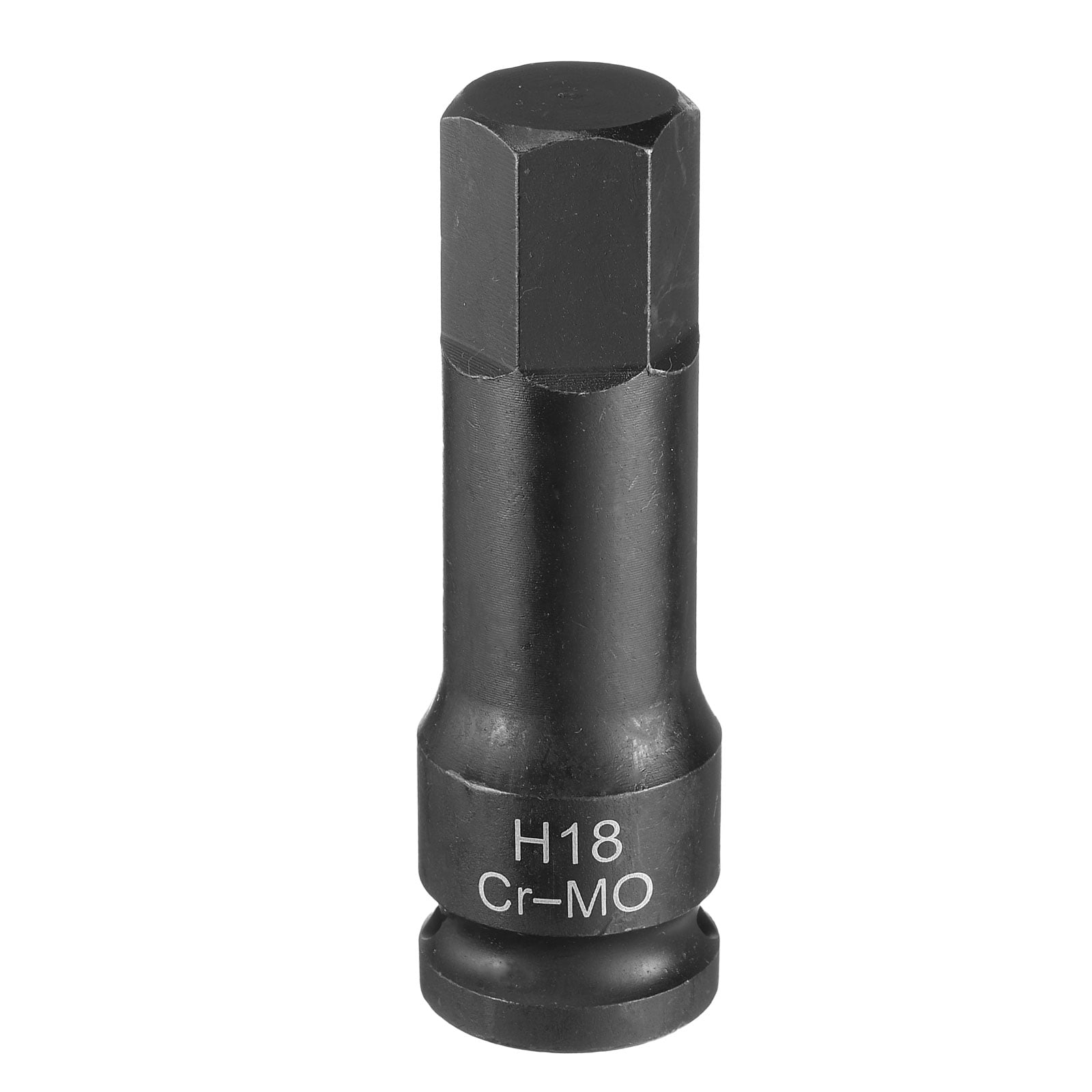 Uxcell 18mm Hex Impact Bit Socket H18 1/2 CR-MO Steel Phosphate Black Impact Drive Hex Bit ...