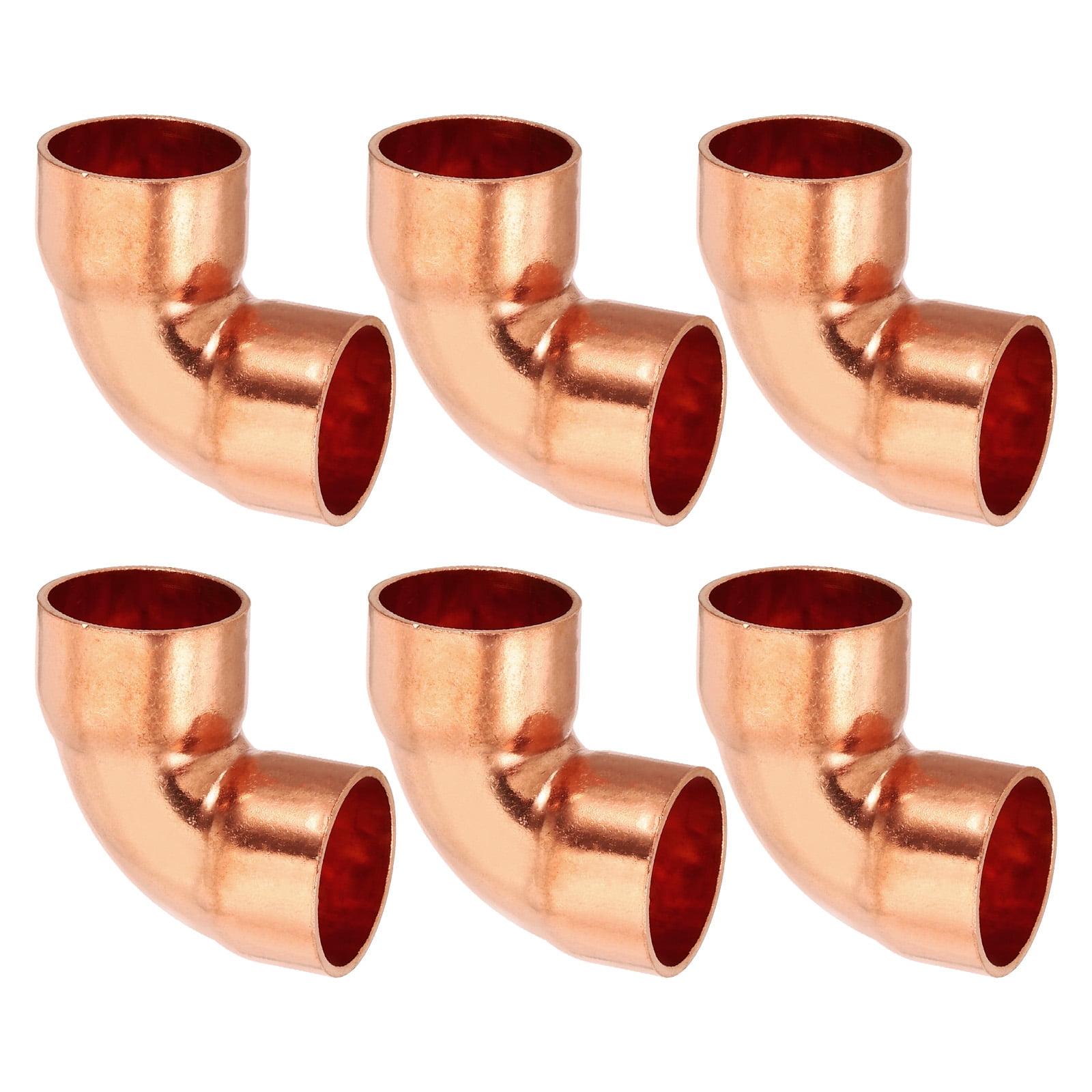 Uxcell 18mm ID 1mm Thick Elbow Copper Fitting 6pcs Short Radius Sweat ...