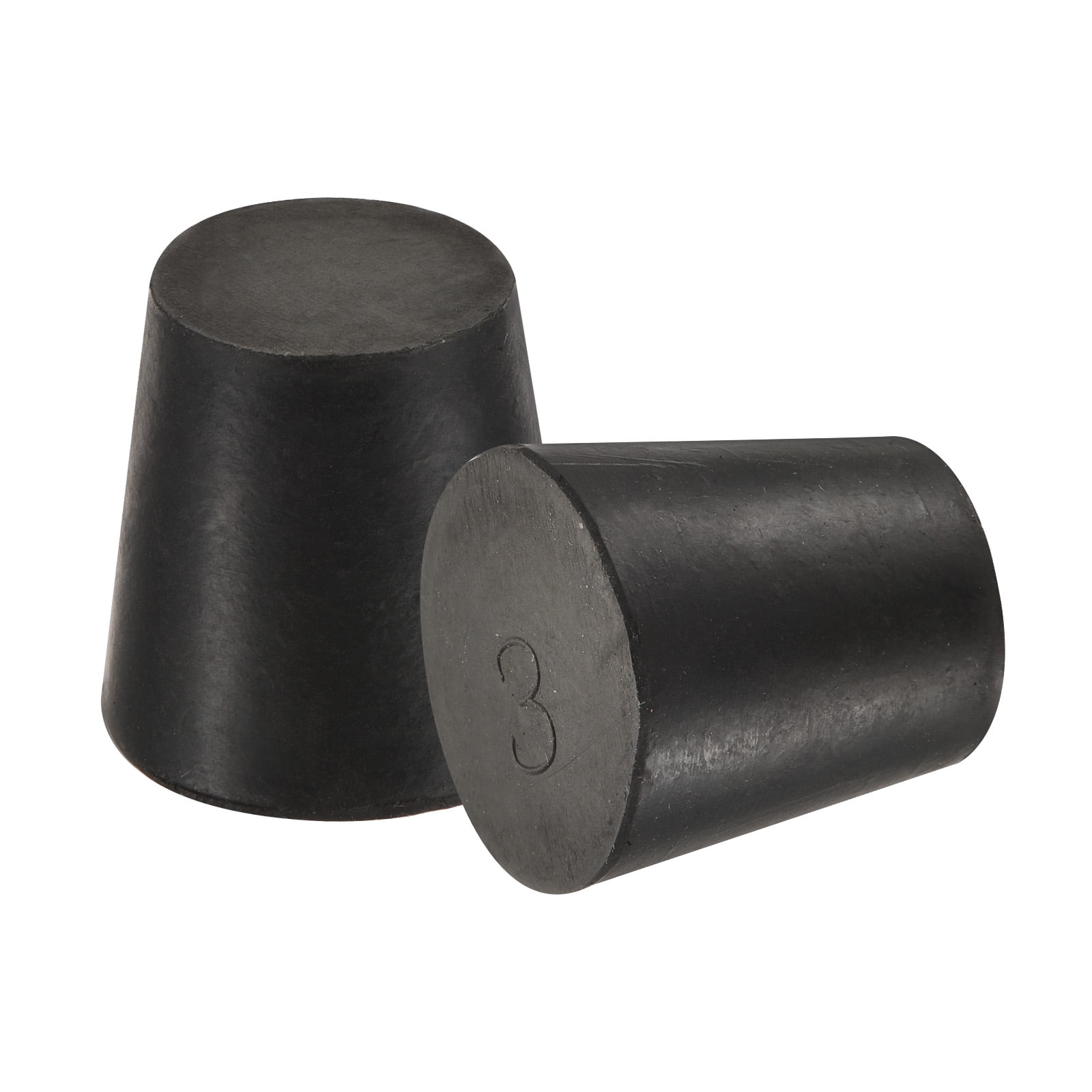 Uxcell 18mm to 24mm Solid Rubber Tapered Plug for Lab Home Black 15 ...