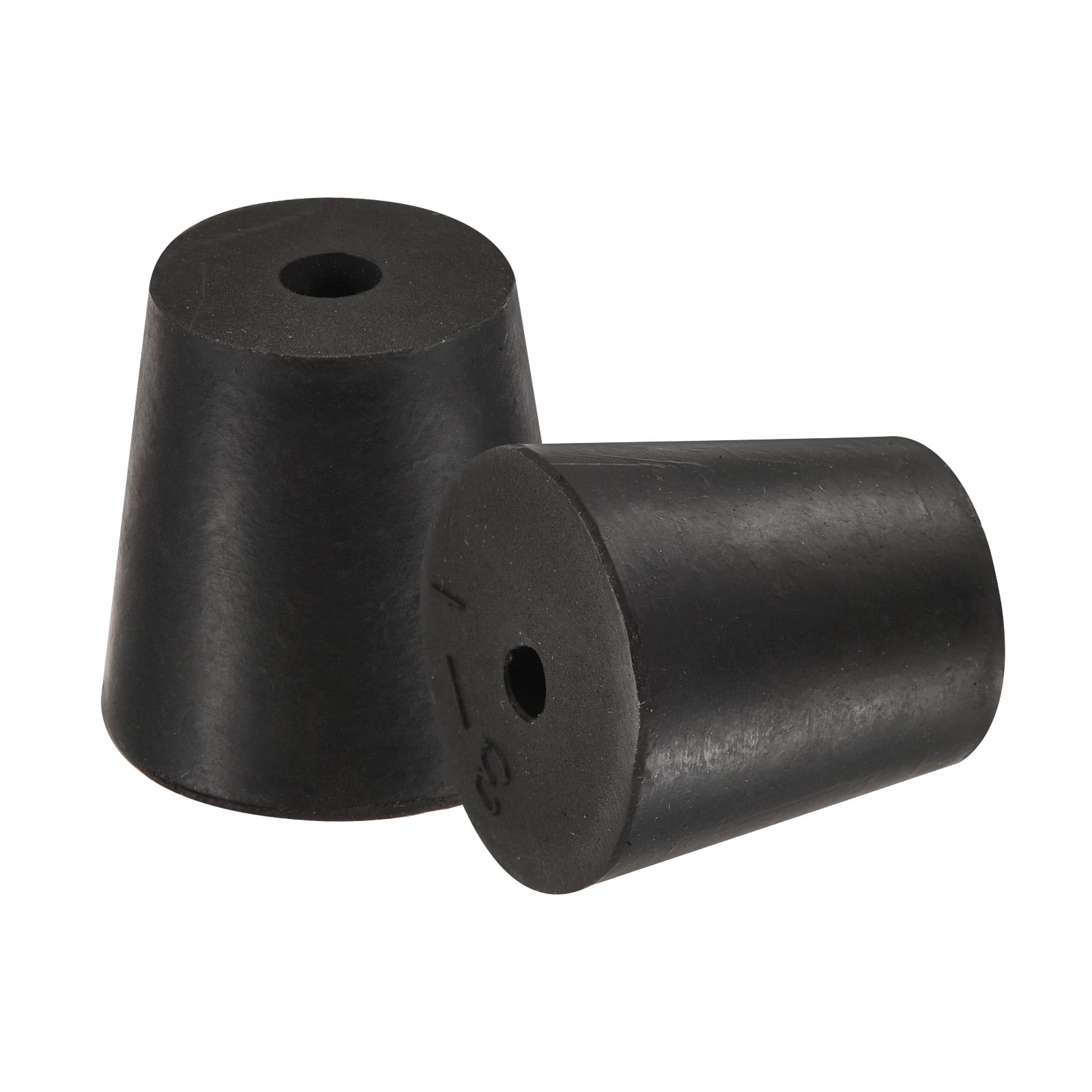 Uxcell 18mm to 24mm w Hole Rubber Tapered Plug for Lab Home Black 10 ...