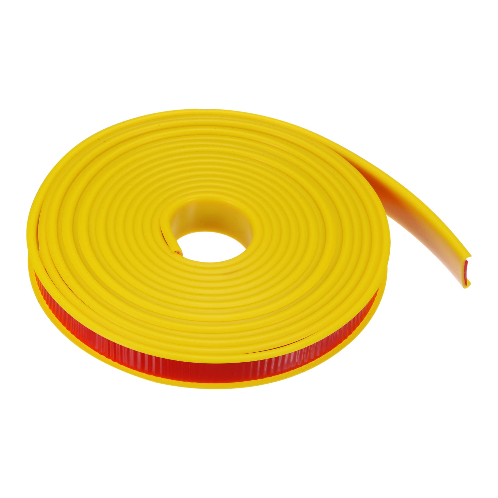 Uxcell 18mm x 5000mm Flexible TPE Self Adhesive U-Shape Veneer Edging Edge Banding Yellow ...