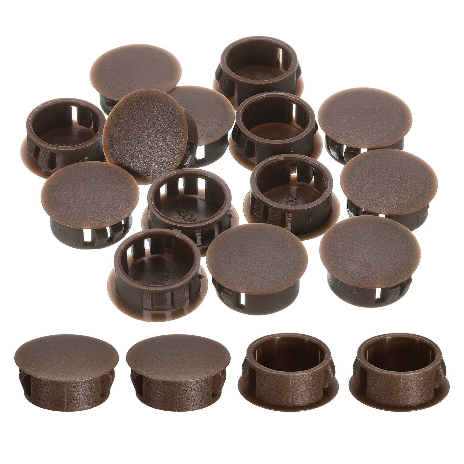 Uxcell 18pack 22mm(7/8") Nylon Hole Plugs, Flush Type Panel Round Snap ...
