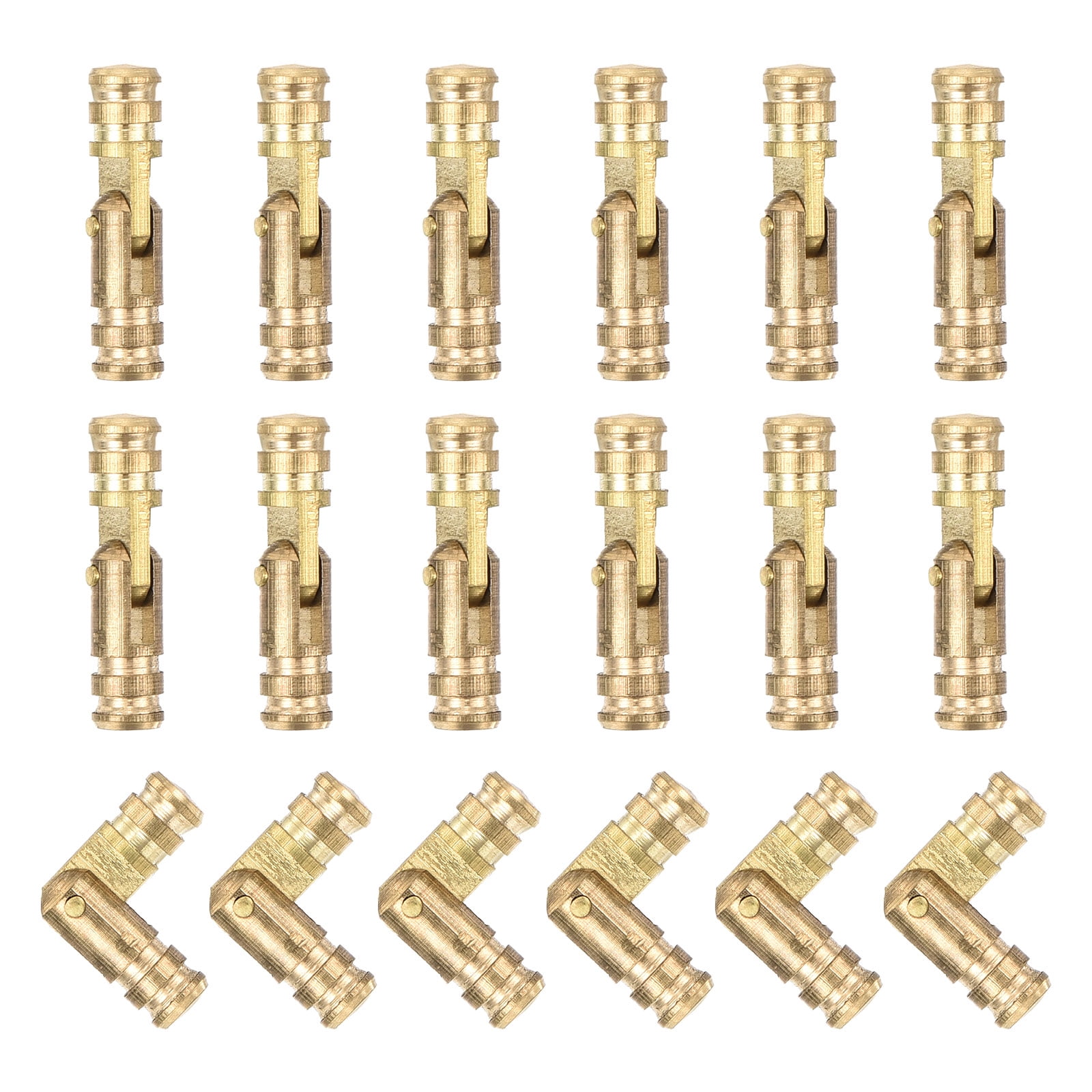Uxcell 18pack Invisible Brass Barrel Hinge, 17x4mm Concealed Hinges ...