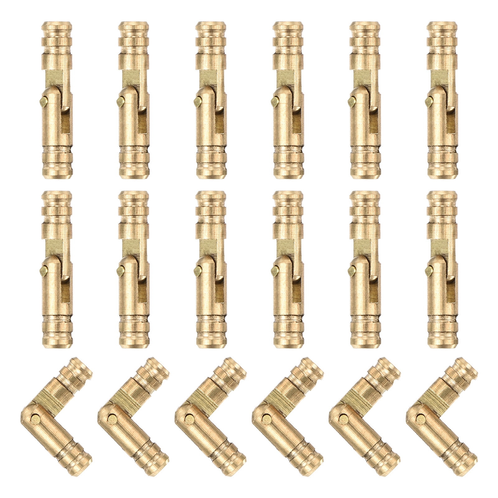 Uxcell 18pack Invisible Brass Barrel Hinge, 20x4mm Concealed Hinges ...