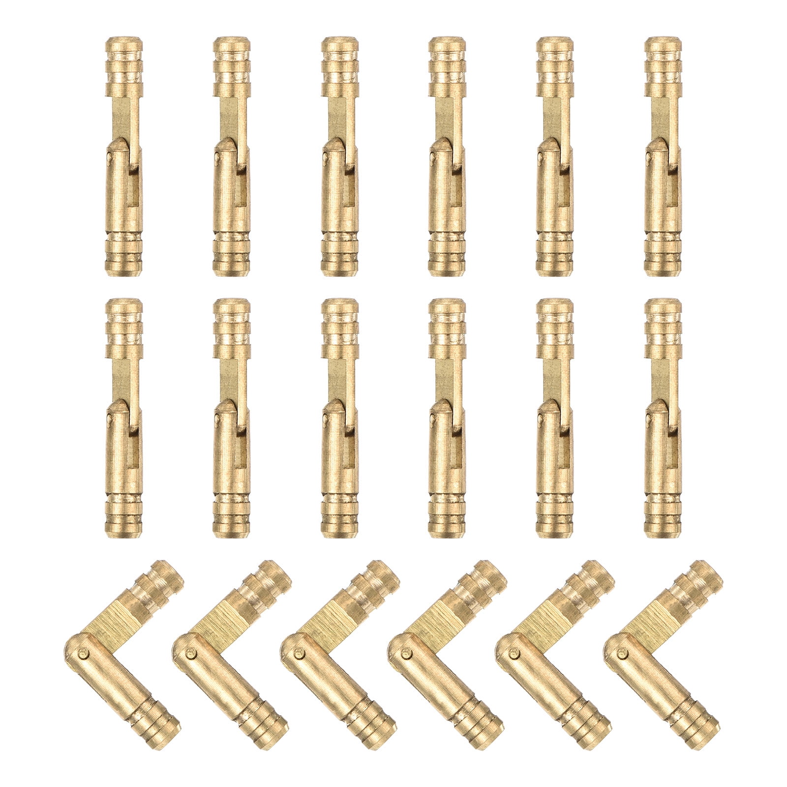 Uxcell 18pack Invisible Brass Barrel Hinge, 25x4mm Concealed Hinges ...