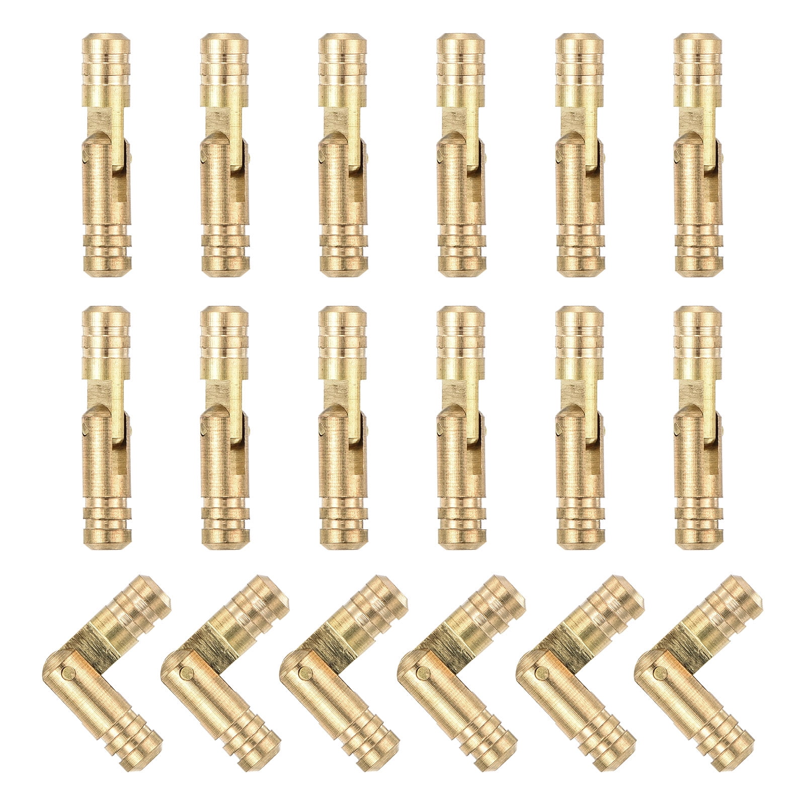Uxcell 18pack Invisible Brass Barrel Hinge, 25x5mm Concealed Hinges ...