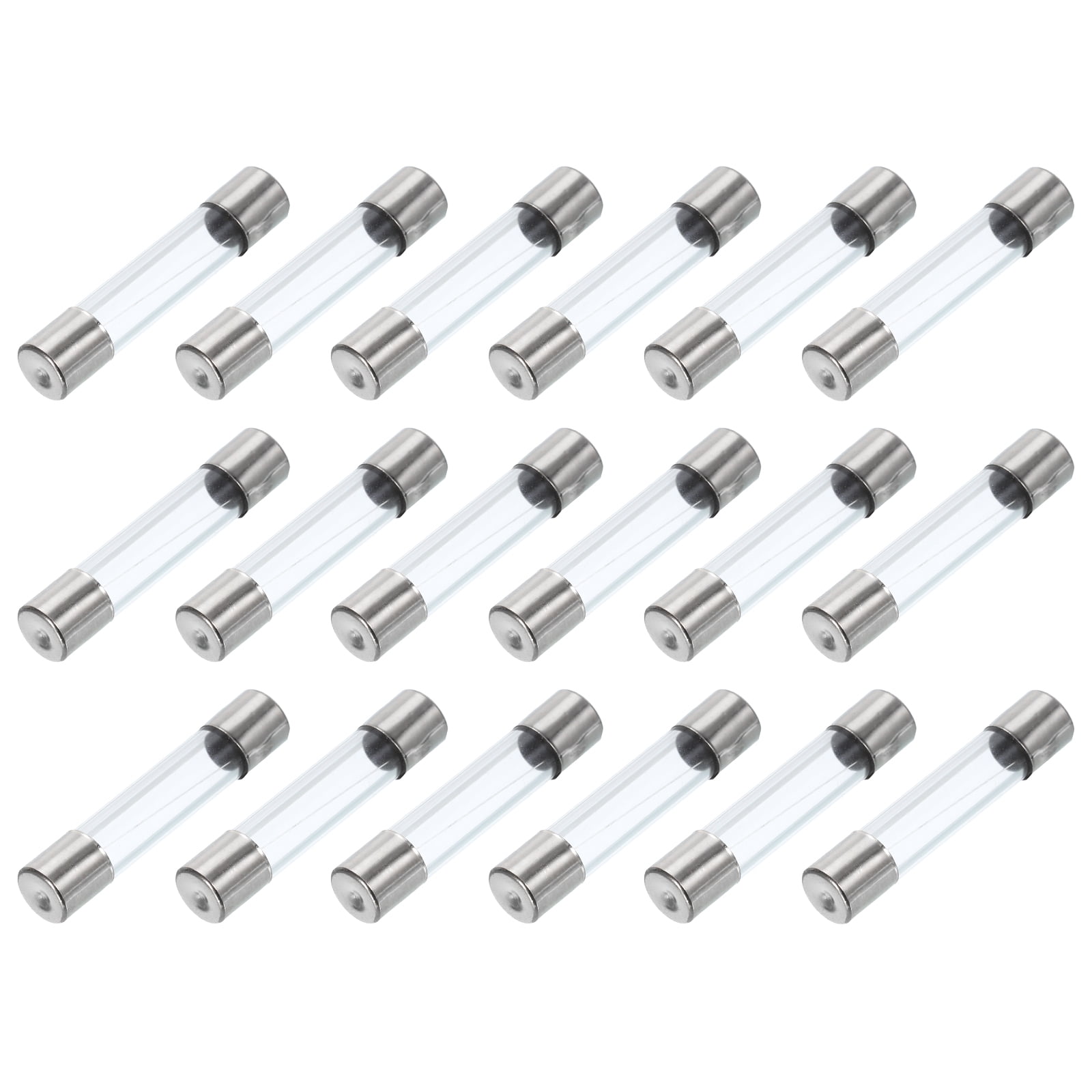 Uxcell 18pcs Glass Tube Fuses, Axial-with Lead Wire 6x30mm 0.5A 250V ...