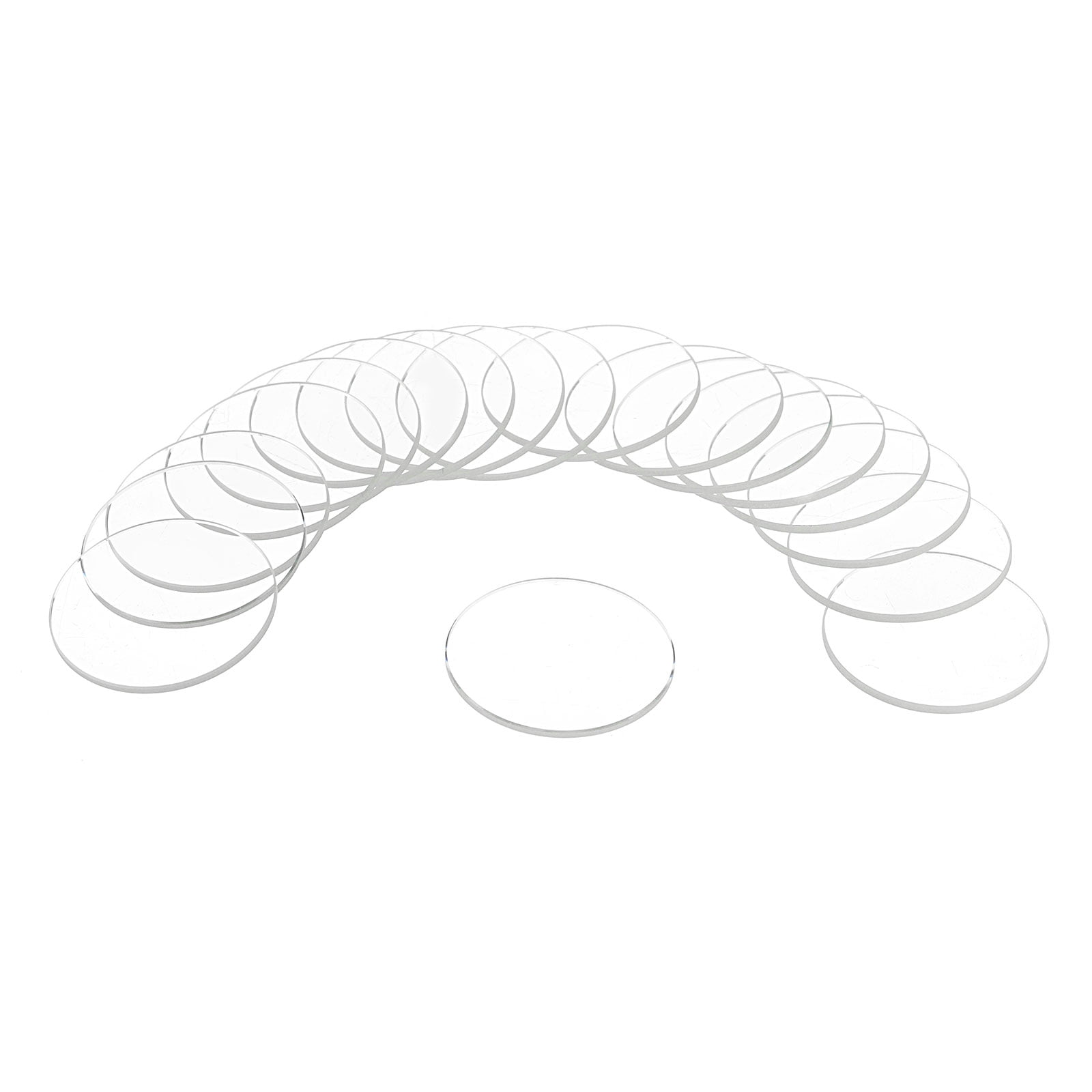 Uxcell 18pcs Watch Crystal Glass Lens, 23mm Flat Round Glasses ...