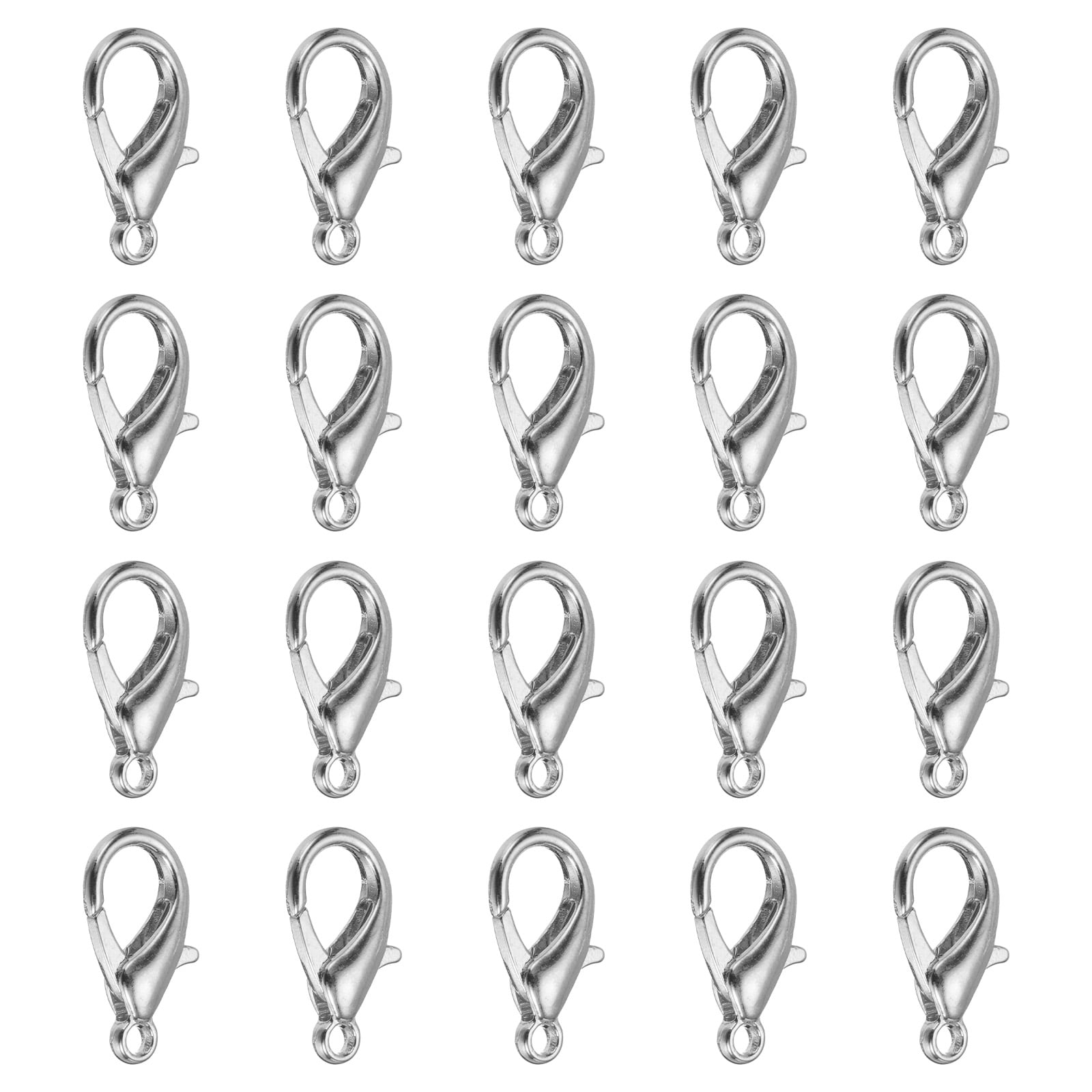 Uxcell 18x9mm Lobster Clasp, 100Pcs Metal Lobster Claws Clasp Connector ...