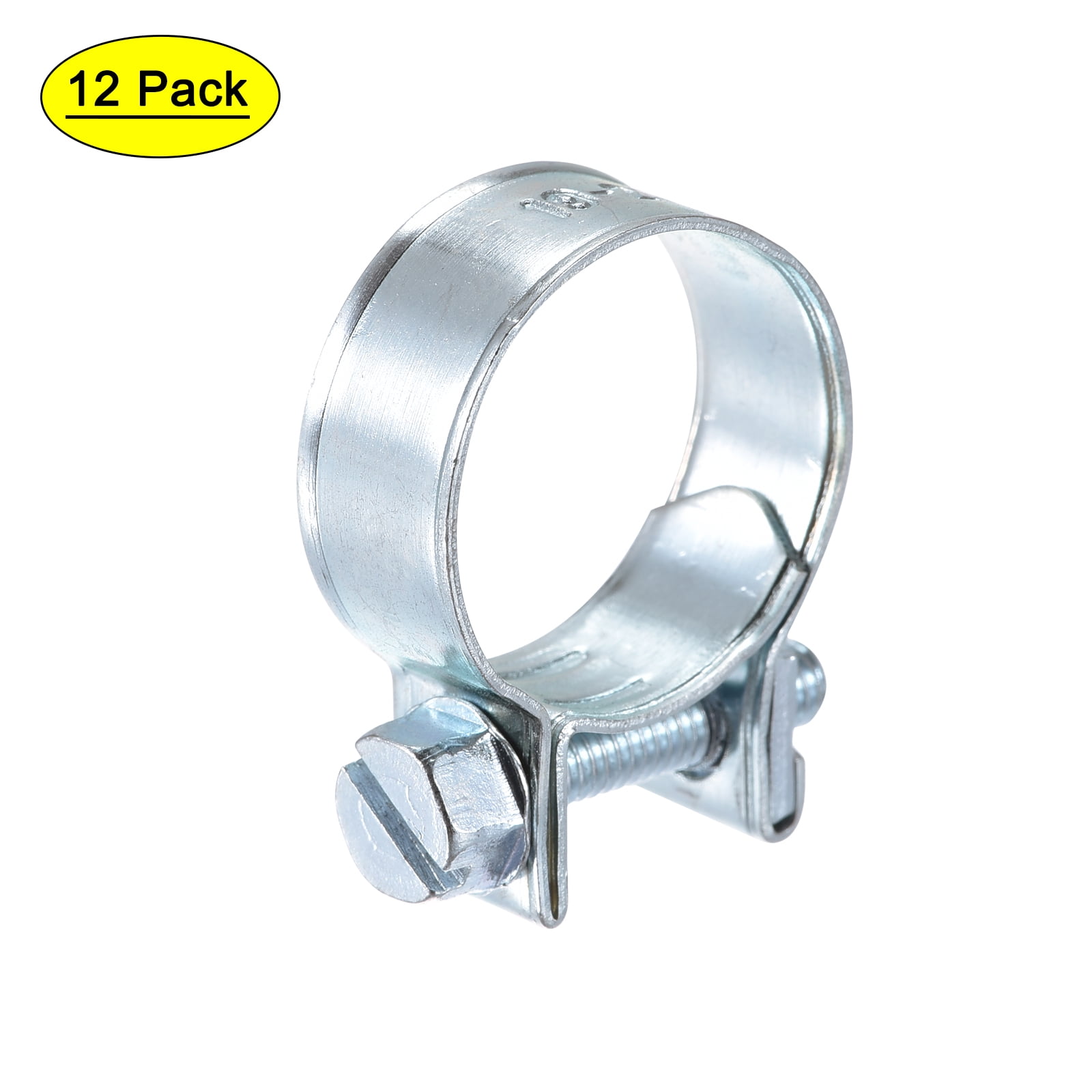 Uxcell 19-21mm Mini Fuel Injection Hose Clamp Zinc Plated Steel Fuel ...