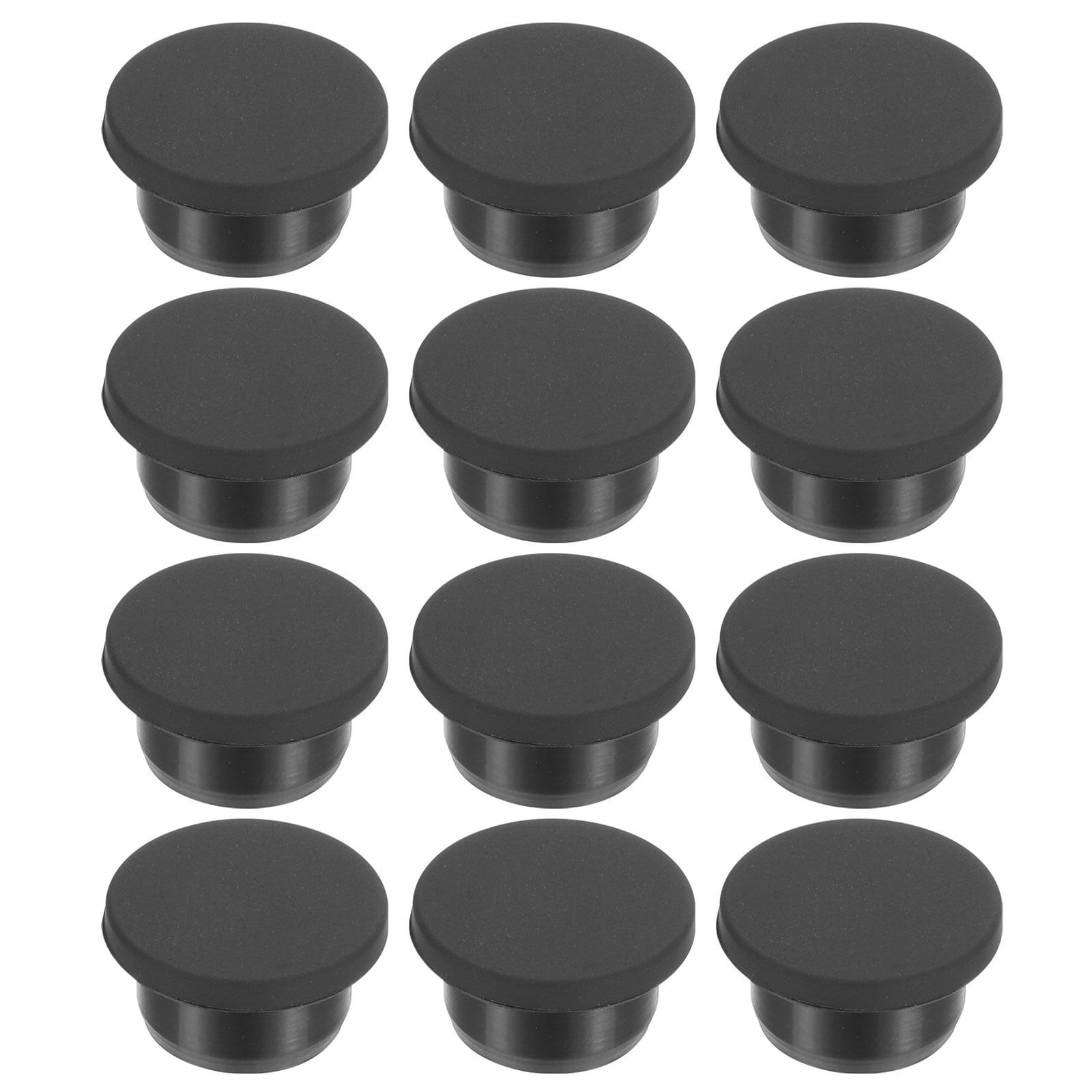 Uxcell 19.5mm Diameter Rubber Hole Plugs, 12 Pcs Silicone Rubber Round ...