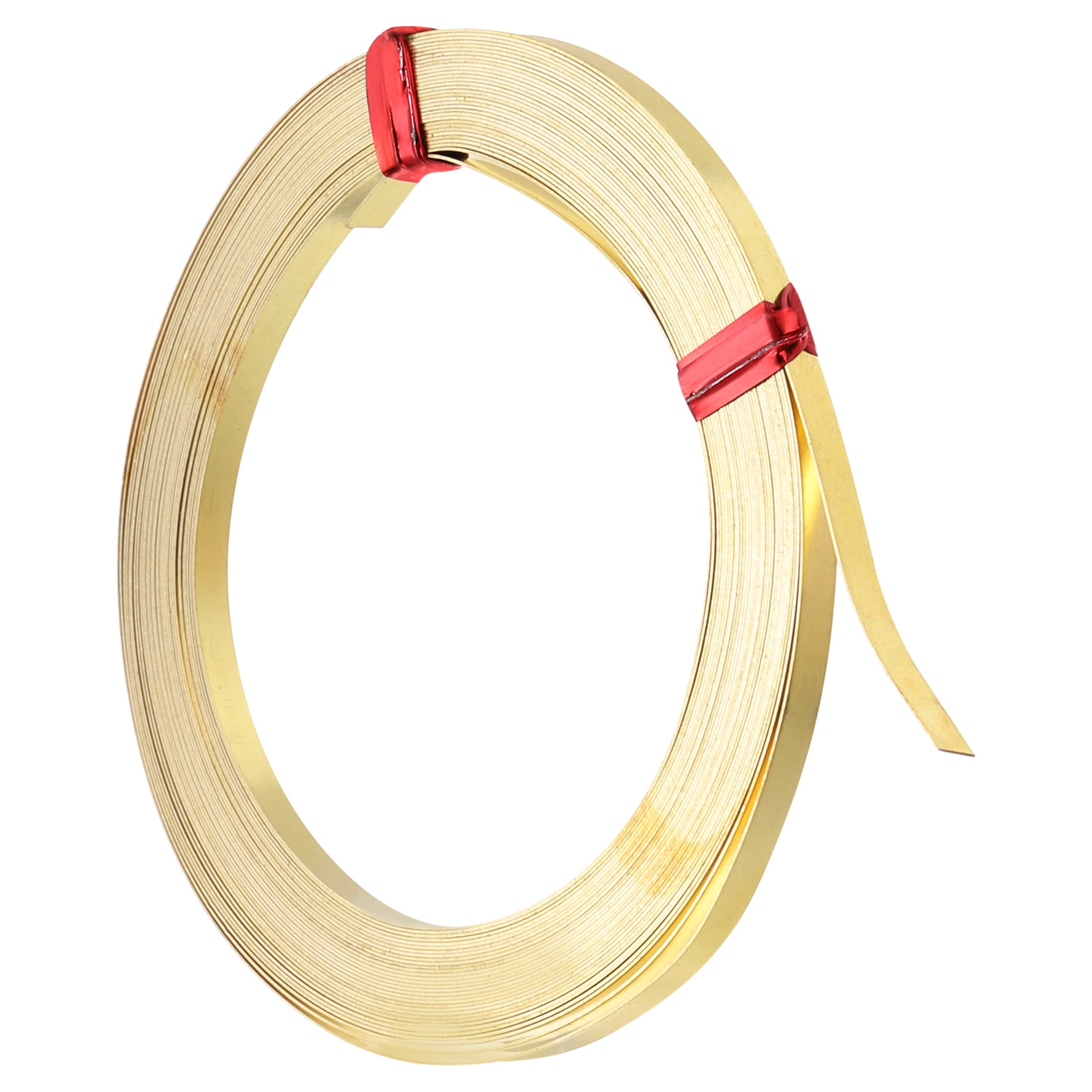 Uxcell 19.7 Feet Brass Square Wire 3mm Wide Bendable Brass Beading Wire 30 Gauge Flat Bezel Wire ...