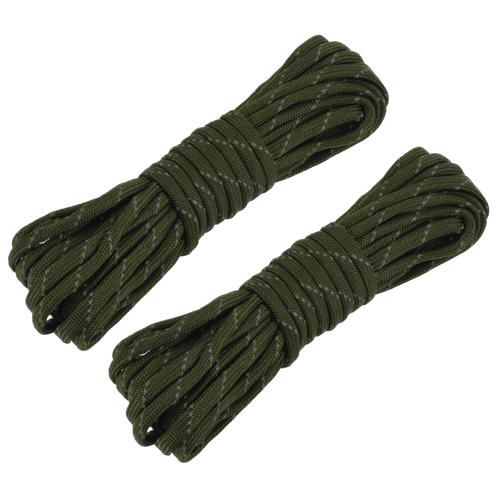 Uxcell 19.7Ft 4mm Nylon Reflective Tent Rope Guyline Camping Cord Army ...