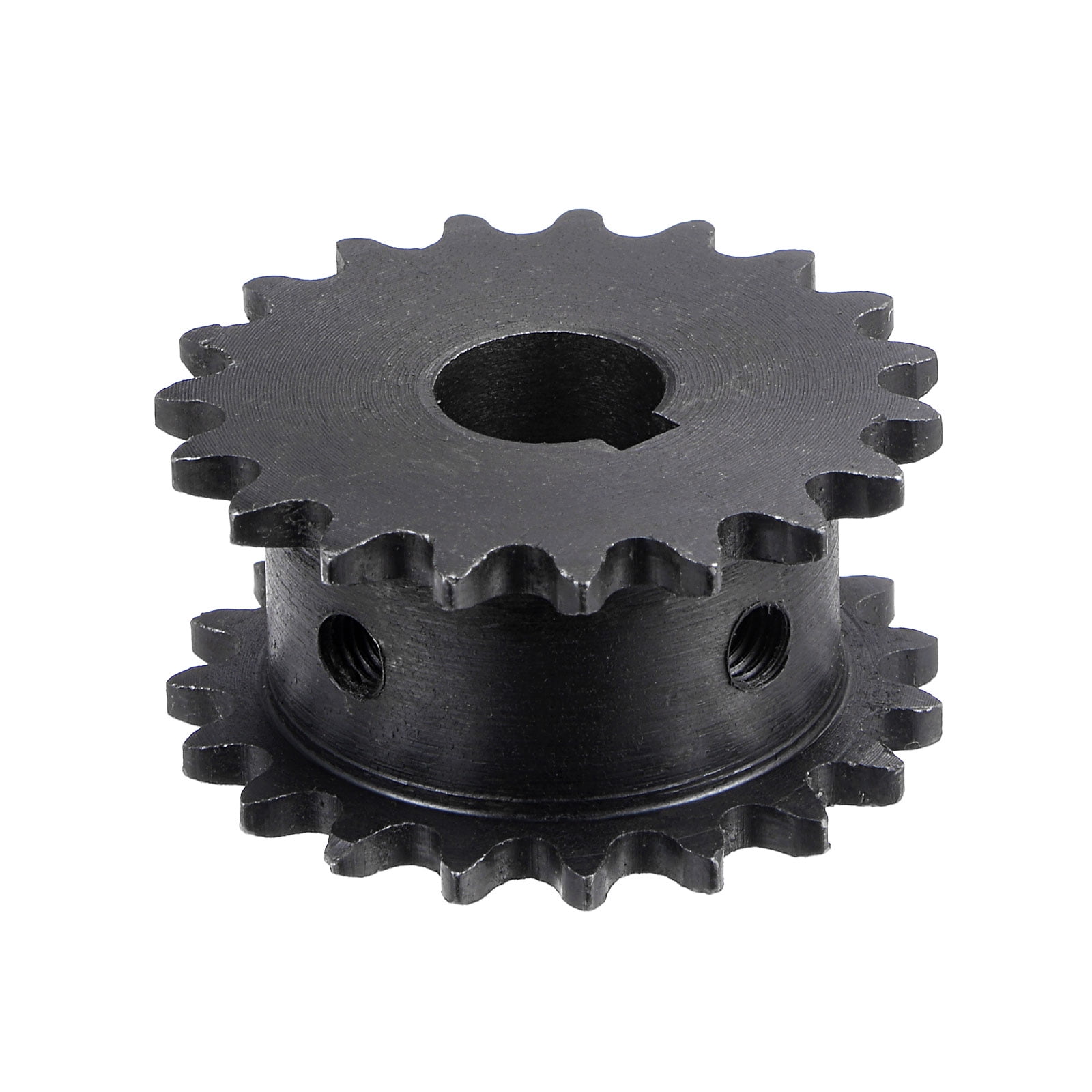 Uxcell 19 Tooth Sprocket, Double Strand 1/4" Pitch 12mm Bore Carbon ...