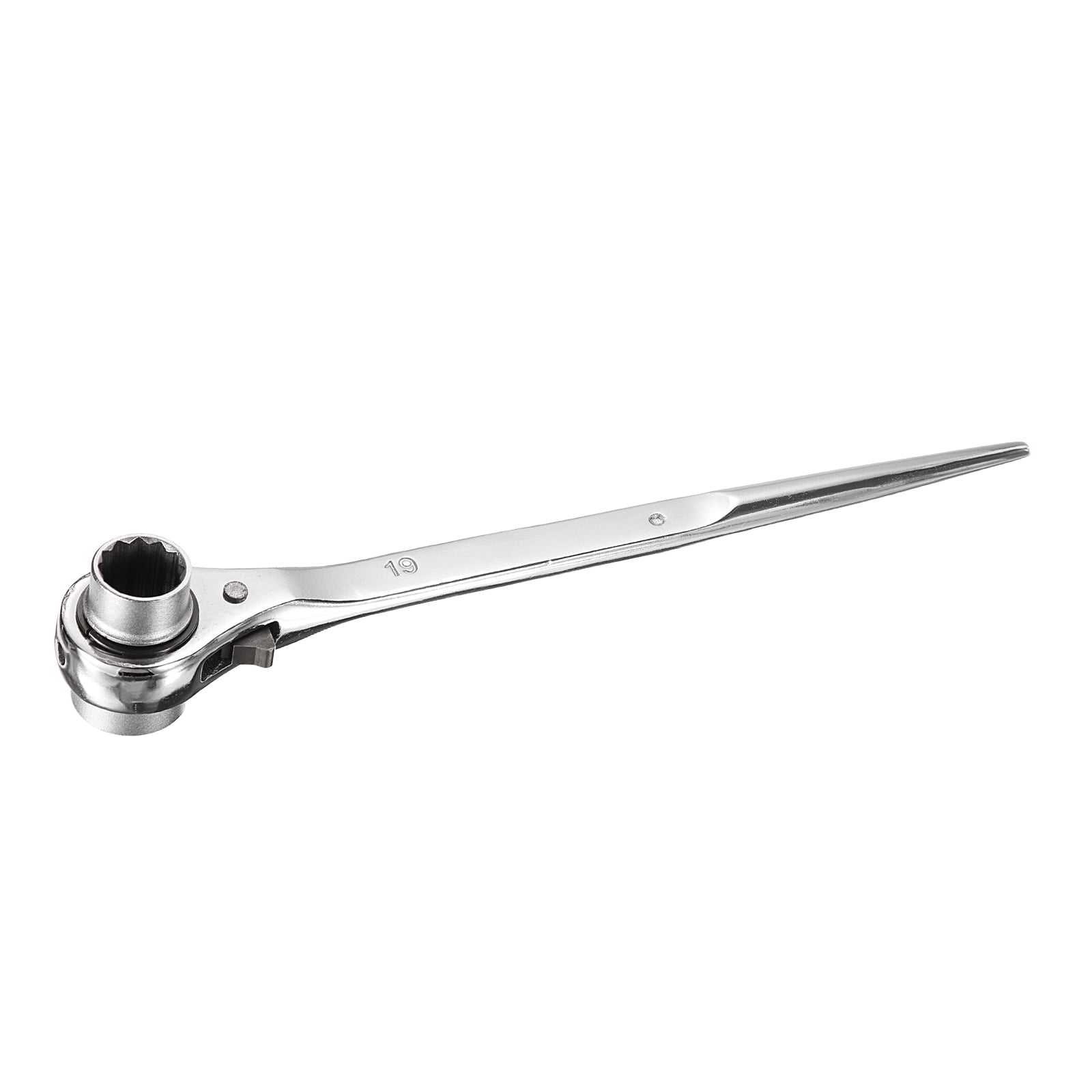 Uxcell 19 x 24mm 12-Point Scaffold Podger Ratchet Spanner Ratcheting ...