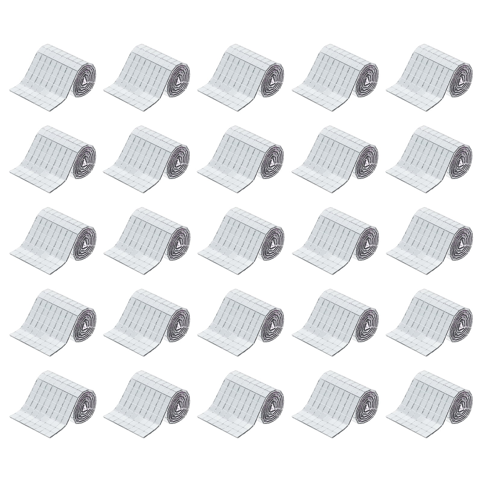 Uxcell 19200 PCS Glass Mirrors Disco Ball Tiles Self-Adhesive Silver ...