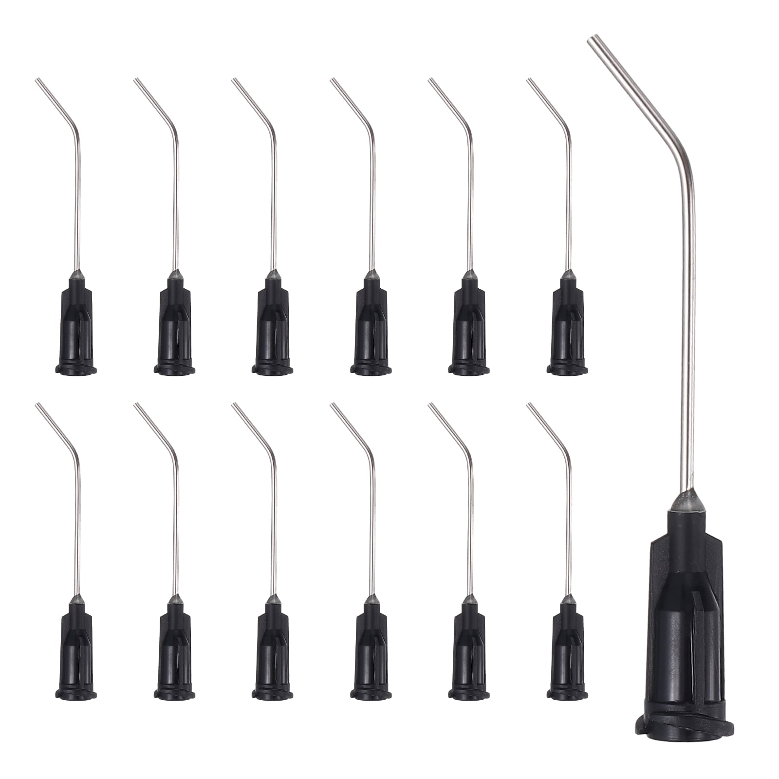 Uxcell 19Ga Angled Dispensing Needles, 25Pcs 1.5Inch 45° Curved ...