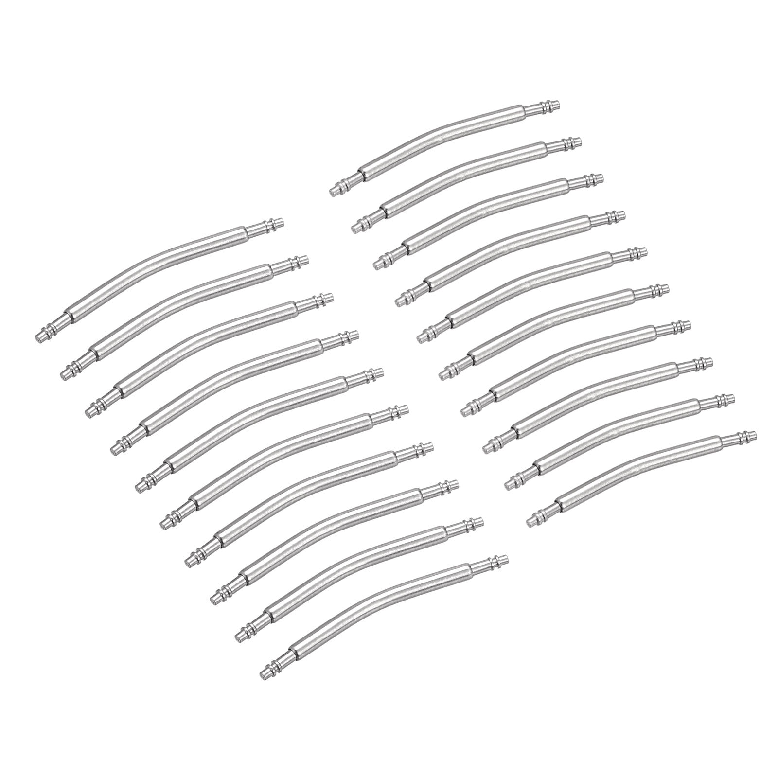 Uxcell 19mm 20mm Curved Spring Bar Pins 1.5mm Dia Stainless Steel Watch ...
