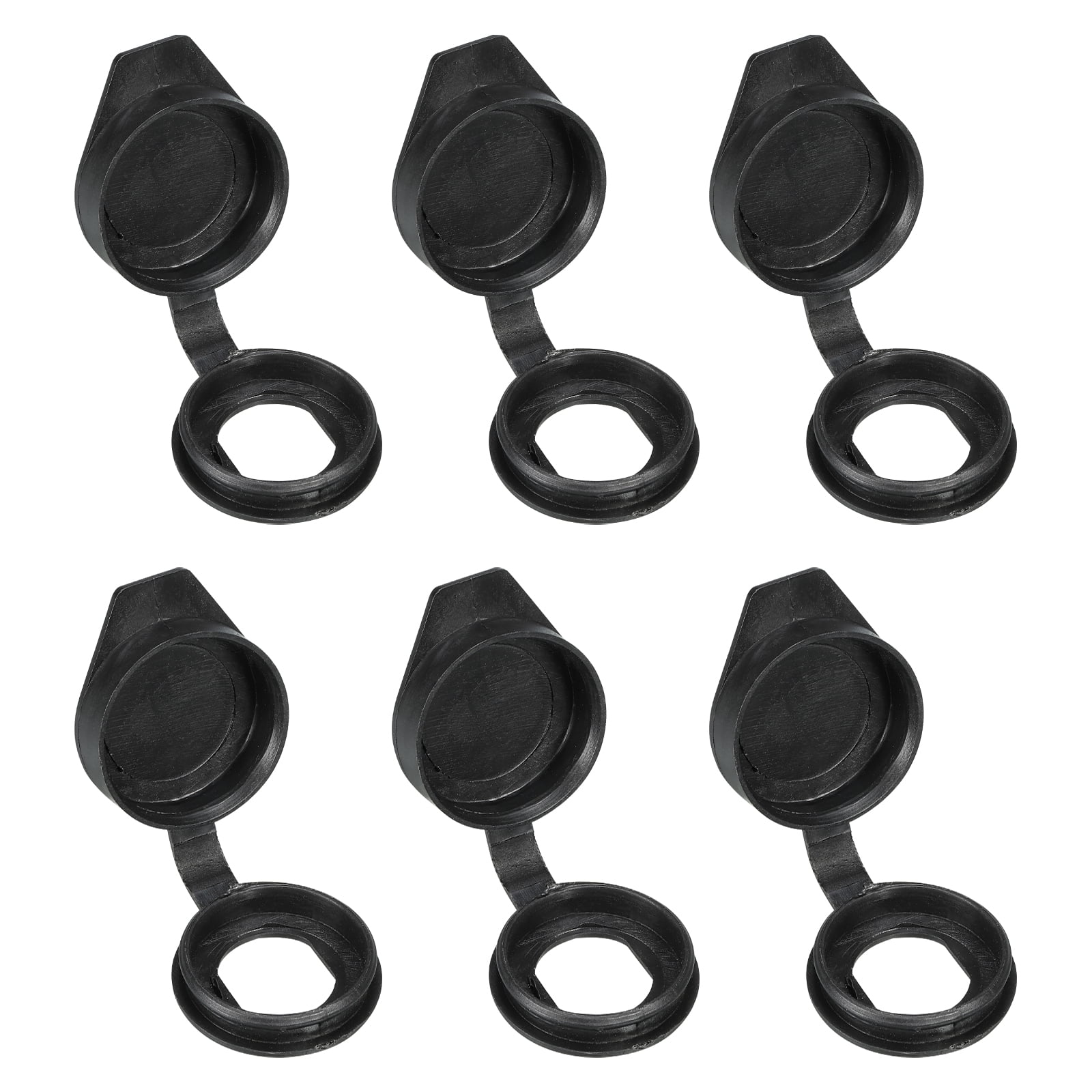Uxcell 19mm Door Lock Dust Cover, 6 Pack Rubber Waterproof Keys Panel ...