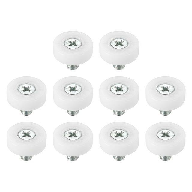 Uxcell 19mm Drawer Rollers, 10 Plastic Drawer Pulley Replacement Wheels ...