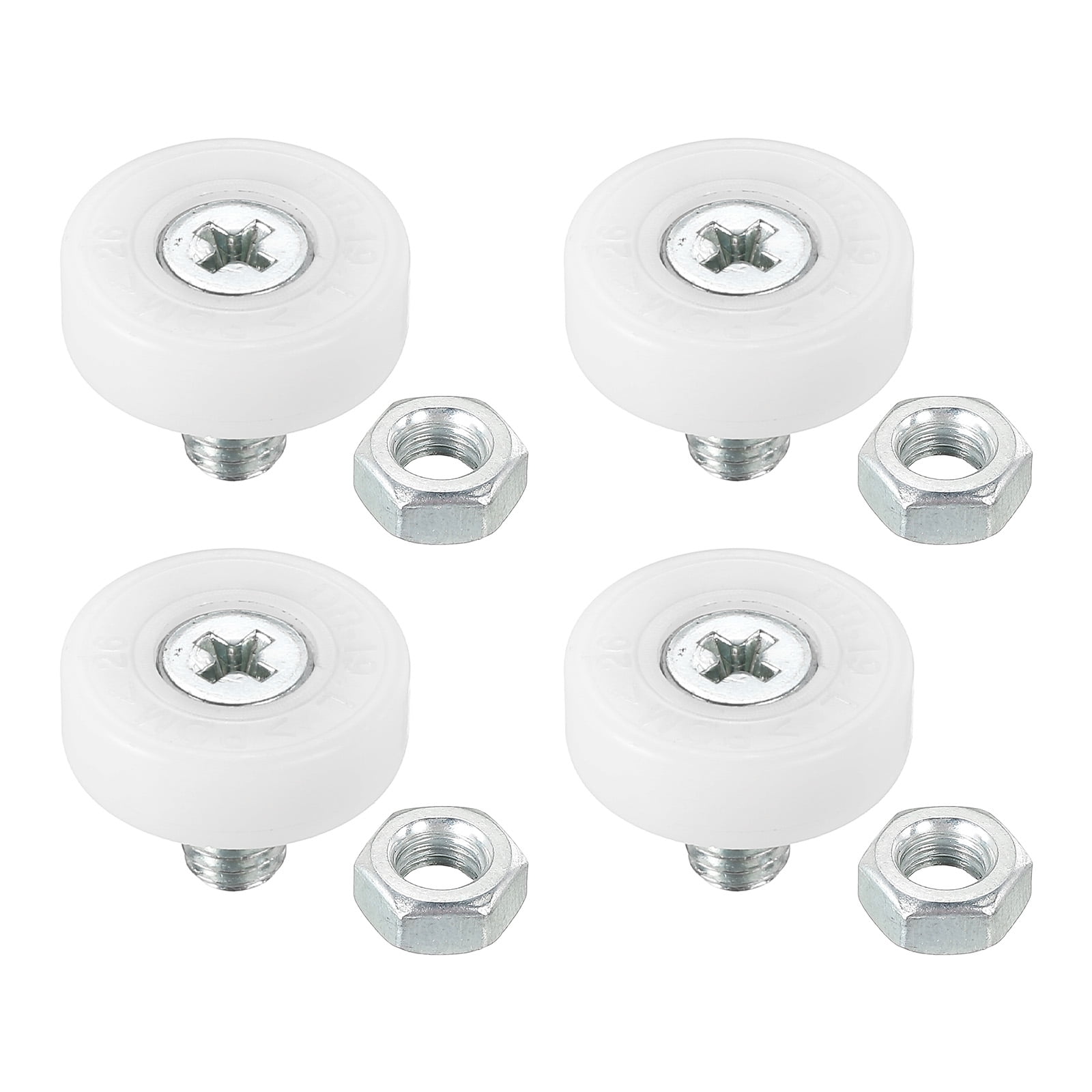 Uxcell 19mm Drawer Rollers, 4 Plastic Drawer Pulley Replacement Wheels ...