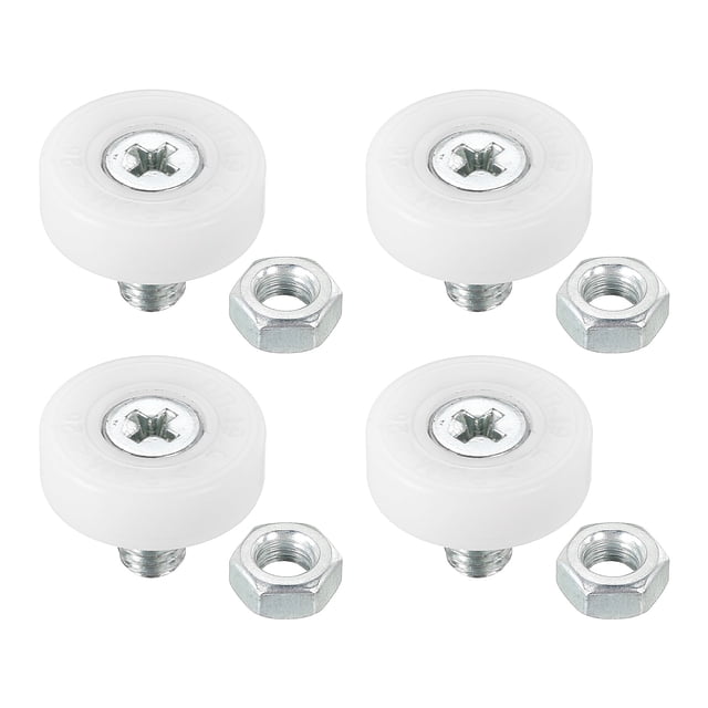 Uxcell 19mm Drawer Rollers, 4 Plastic Drawer Pulley Replacement Wheels ...