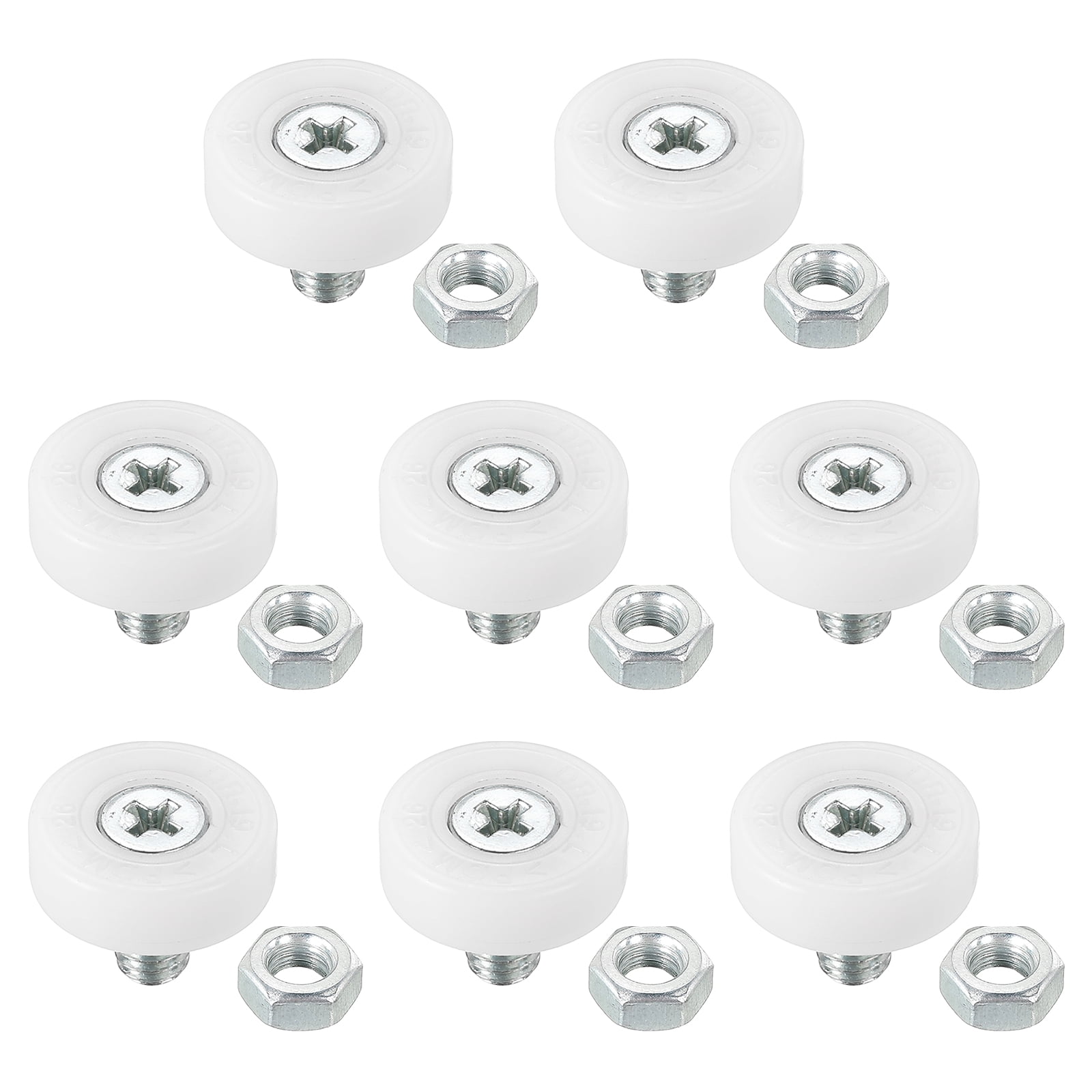 Uxcell 19mm Drawer Rollers, 8 Pack Plastic Drawer Pulley Bearing Small ...