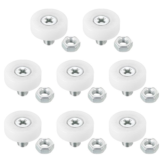 Uxcell 19mm Drawer Rollers, 8 Pack Plastic Drawer Pulley Bearing Small ...
