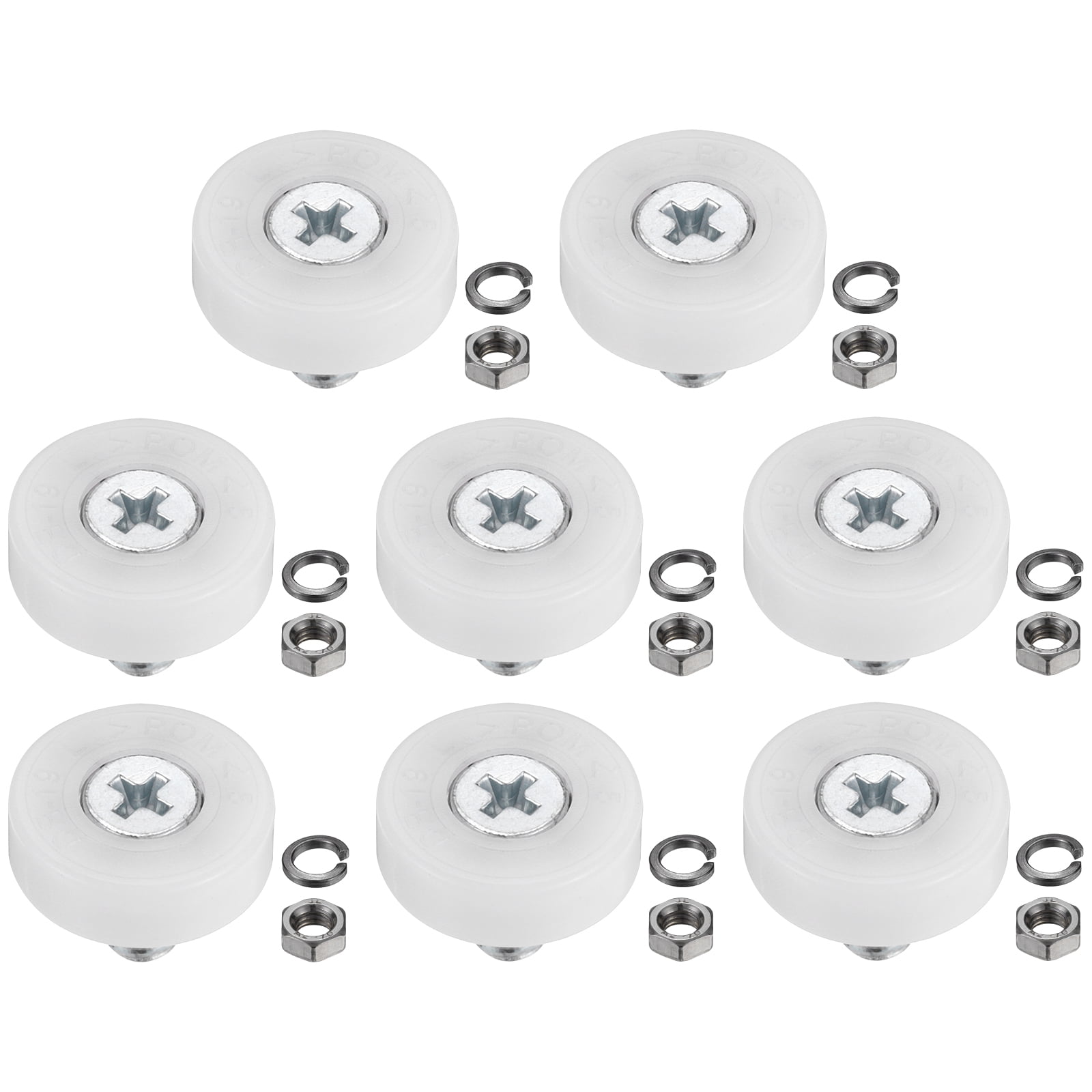 Uxcell 19mm Drawer Rollers, Nylon Positioning Pulleys with Spring ...