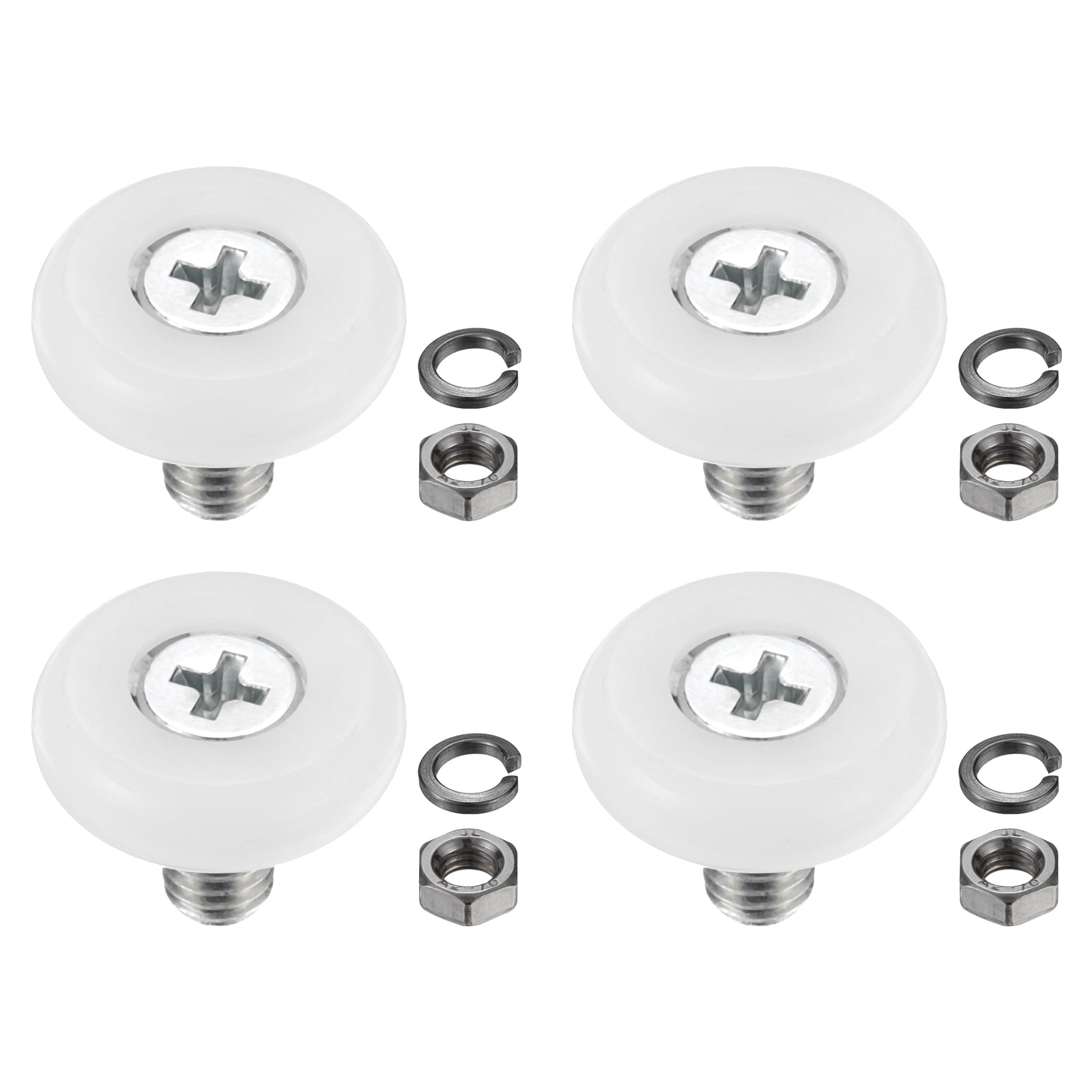 Uxcell 19mm Drawer Rollers, Nylon Positioning Pulleys with Spring ...