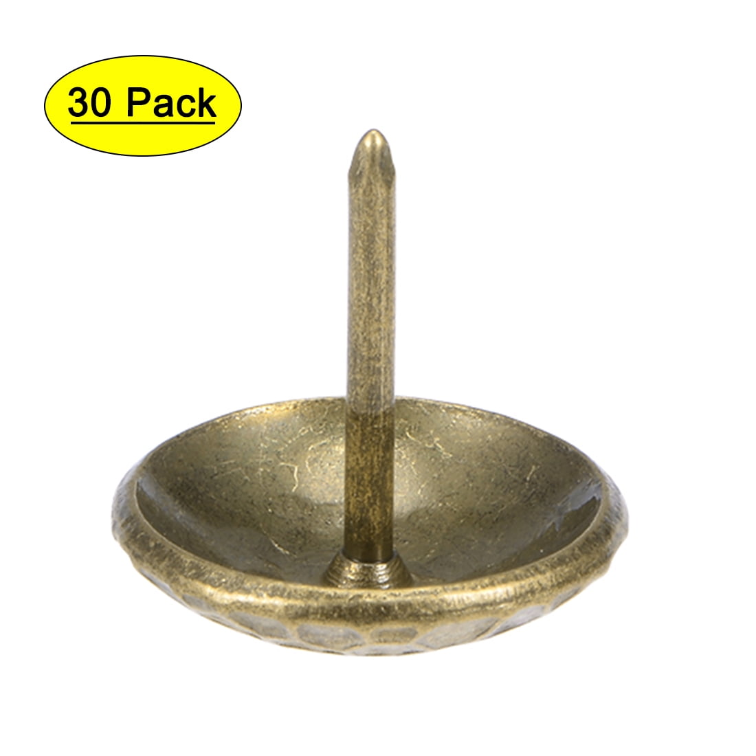Uxcell 19mm Head Dia Round Thumb Push Pins Brass Tone Upholstery Nails ...