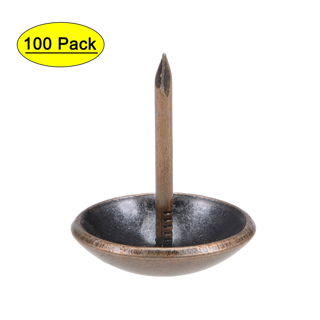 Uxcell 19mm Head Dia Round Thumb Push Pins Copper Tone Upholstery Nails ...