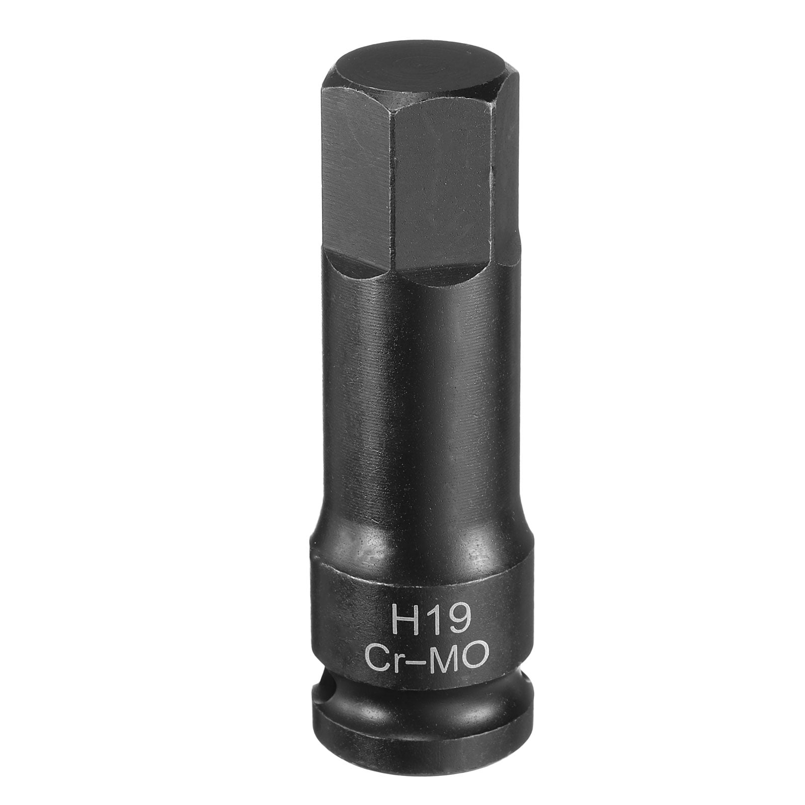 Uxcell 19mm Hex Impact Bit Socket H19 1/2 CR-MO Steel Phosphate Black ...