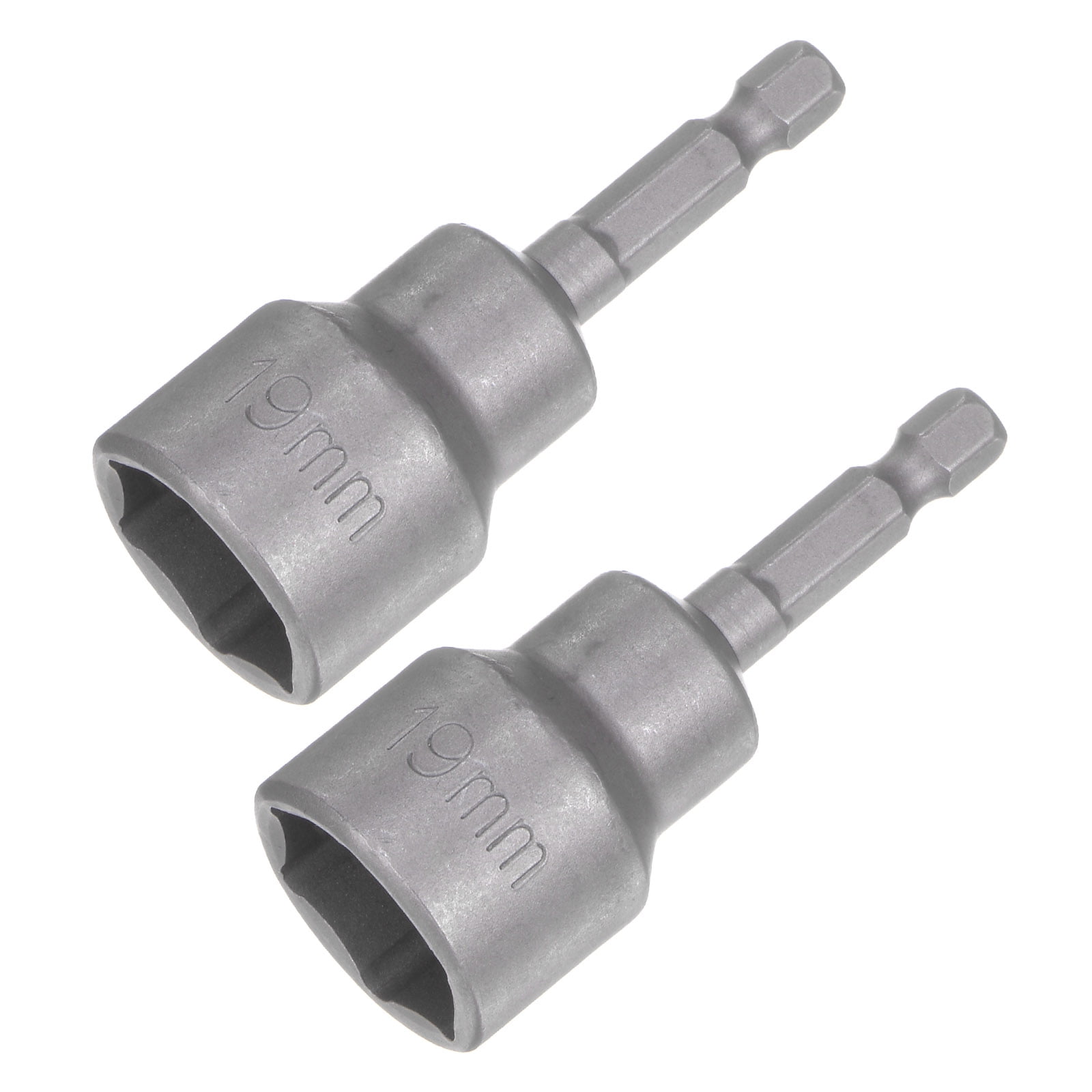 Uxcell 19mm Magnetic Hex Socket 1/4" Hex Shank Magnetic Nut Driver, 2 ...