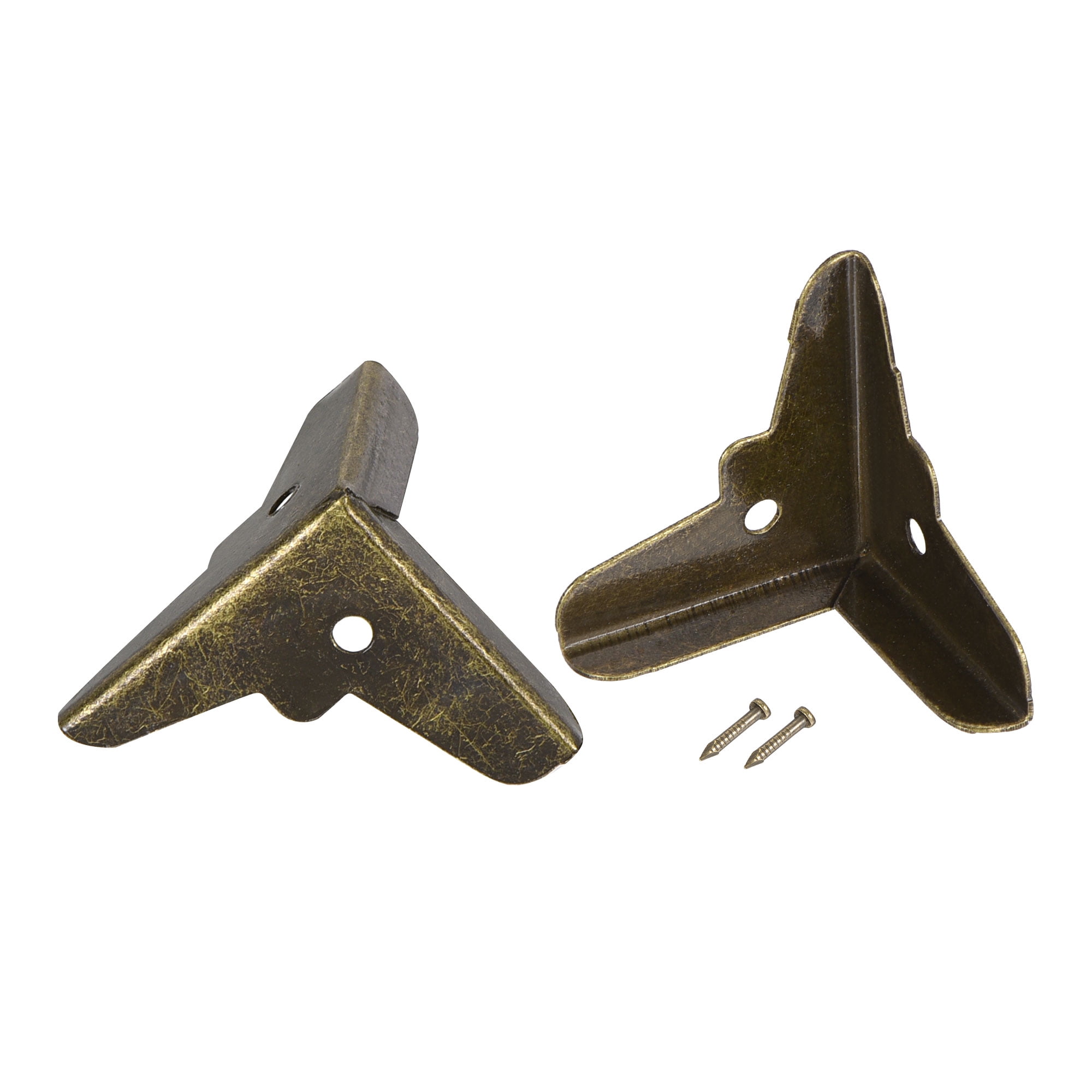Uxcell 19x19x19mm Metal Box Corner Protectors Iron Bronze Tone 20 Pack ...