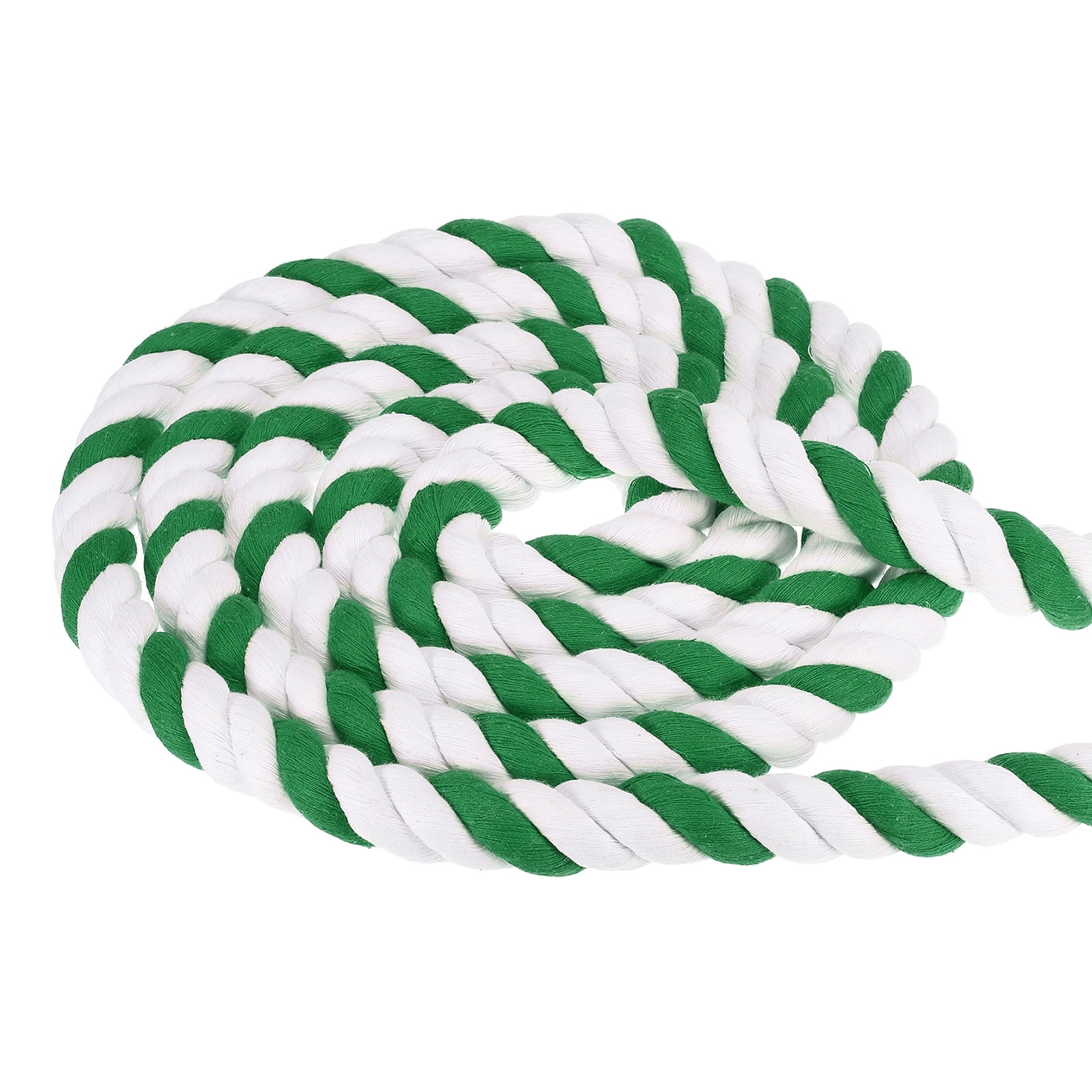 Uxcell 1Inch x 15Feet Natural Twisted Cotton Rope 3 Strand Tug of War ...