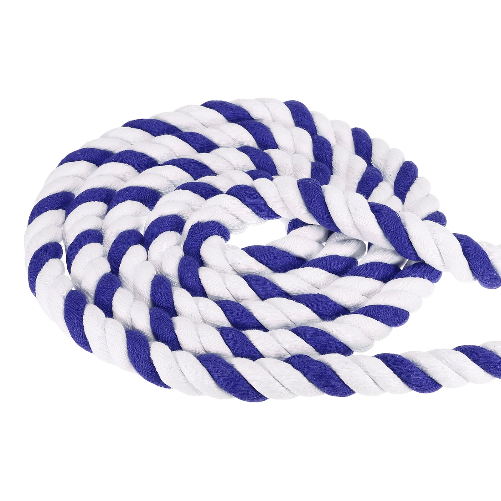 Uxcell 1Inch x 25Feet Natural Twisted Cotton Rope 3 Strand Tug of War ...