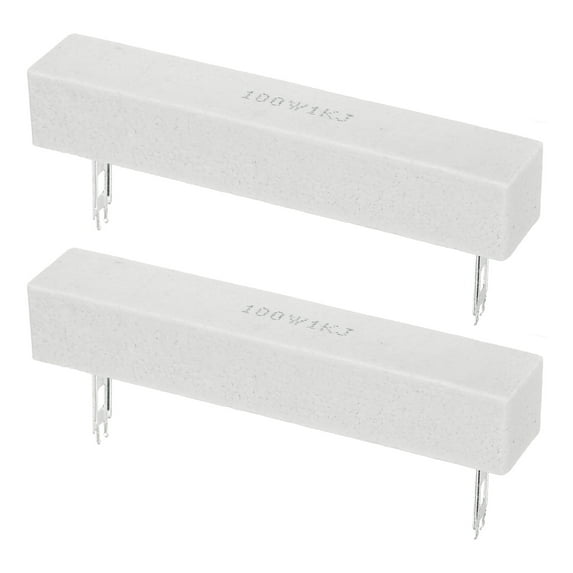 Uxcell 1K Ohm Ceramic Cement Resistor, 100W Power Wirewound Horizontal ...