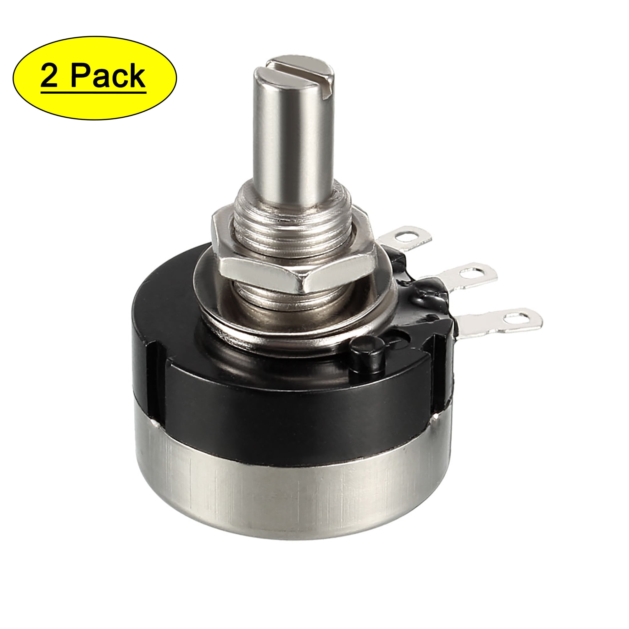 Uxcell 1K Ohm Variable Resistors Single Turn Rotary Carbon Film ...