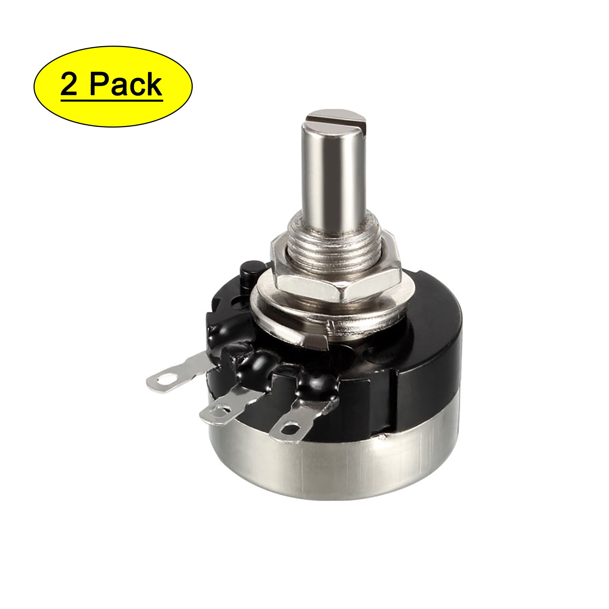 Uxcell 1M Ohm Variable Resistors Single Turn Rotary Carbon Film ...