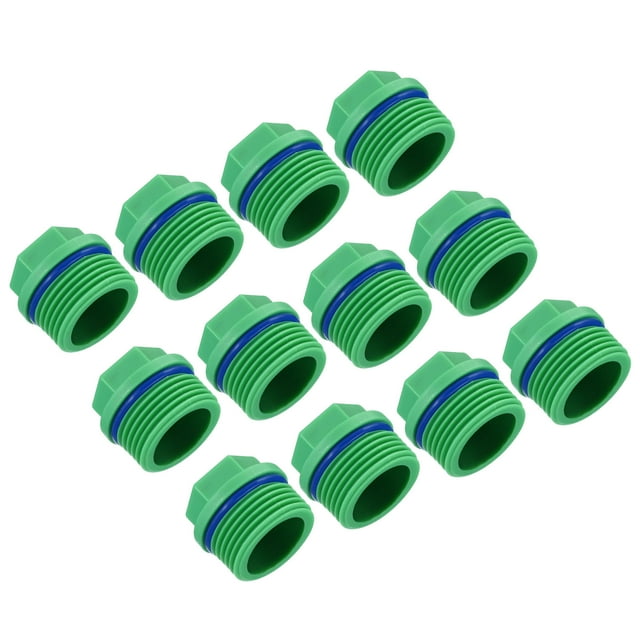 Uxcell 1PT PPR Pipe Fitting End Cap, 12 Pack Hex Male Water Tubing ...