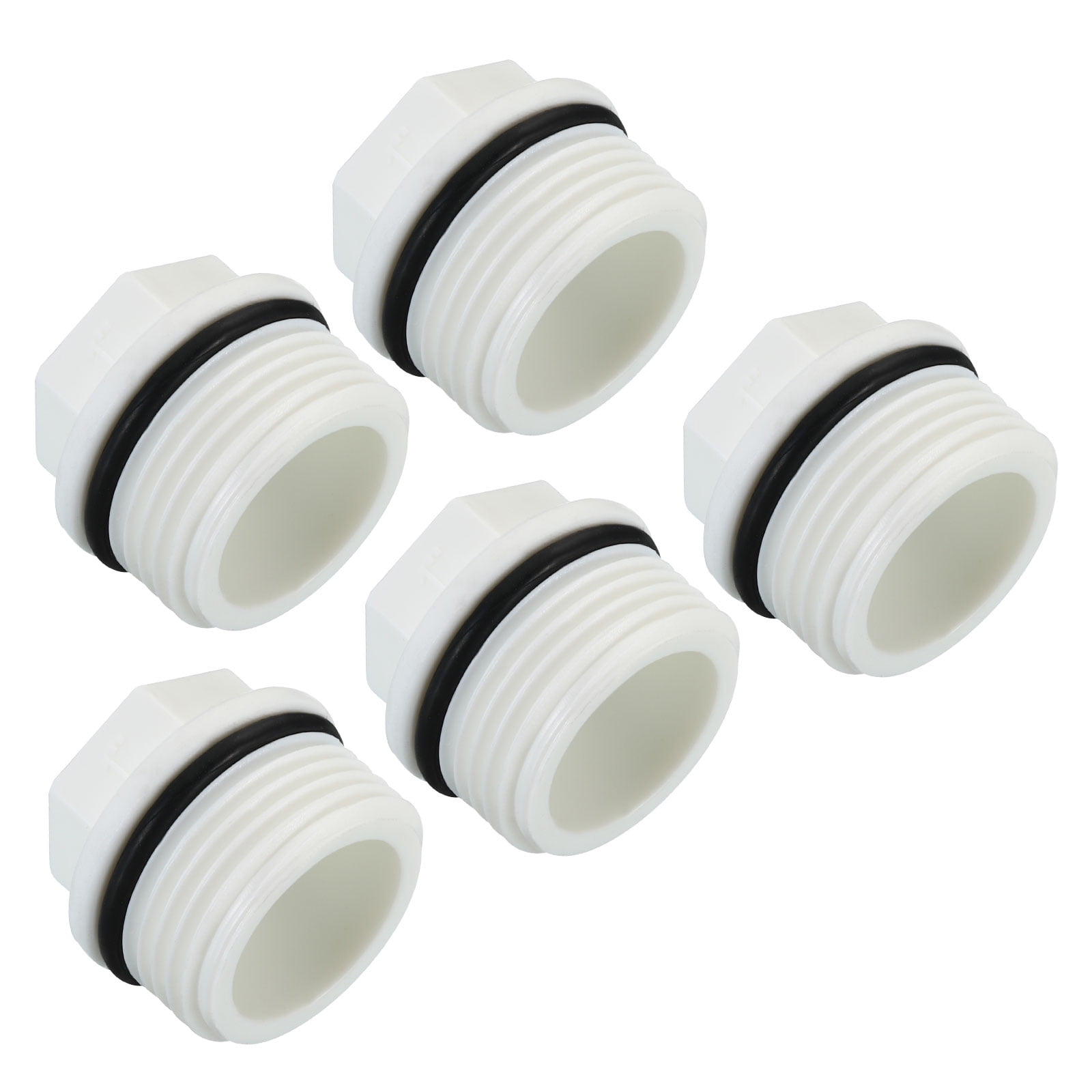 Uxcell 1PT PPR Pipe Fitting End Cap, 5 Pack Hex Male Water Tubing ...