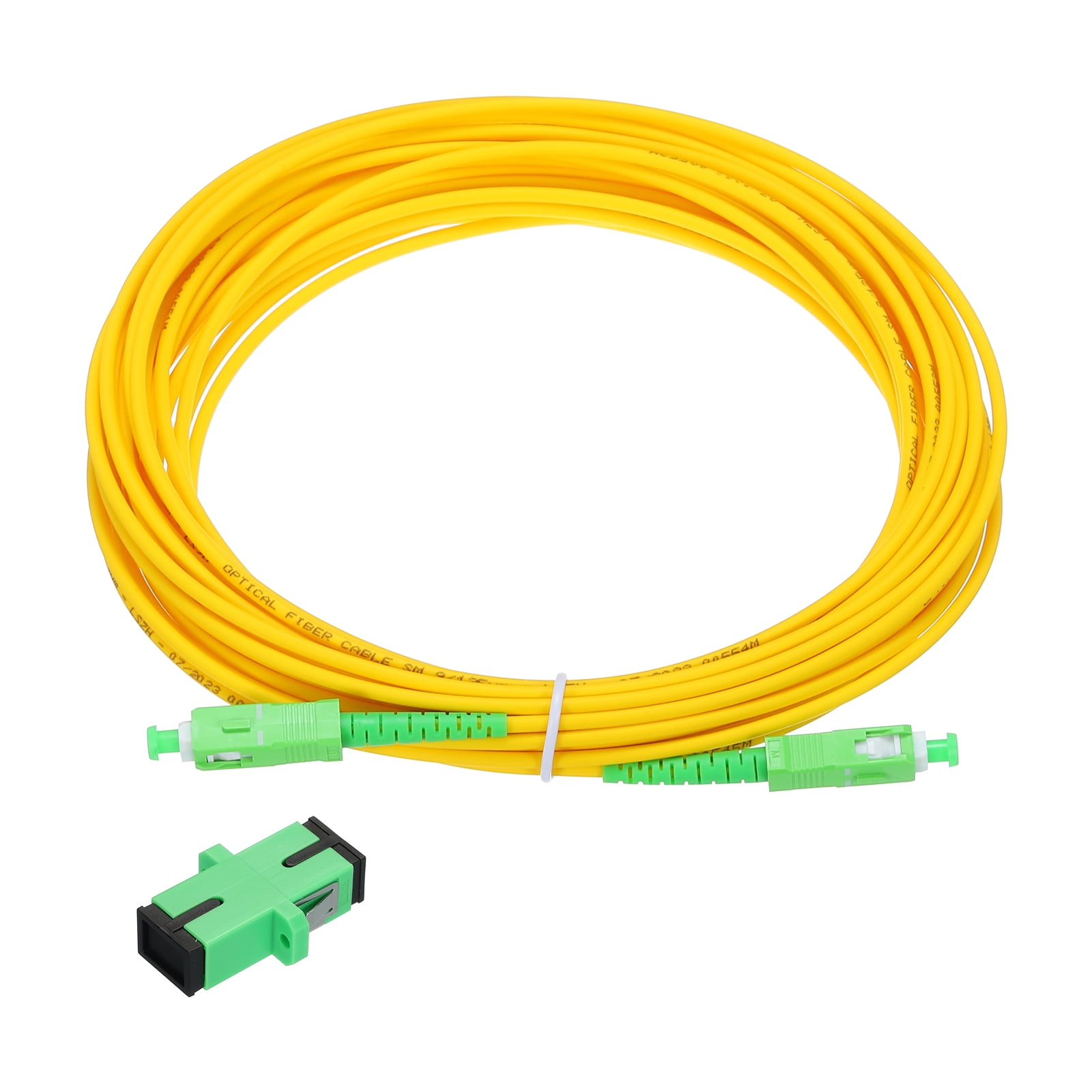 Uxcell 1Pcs 32.8Ft SC/APC to SC/APC Fiber Optic Patch Cable Single Mode ...