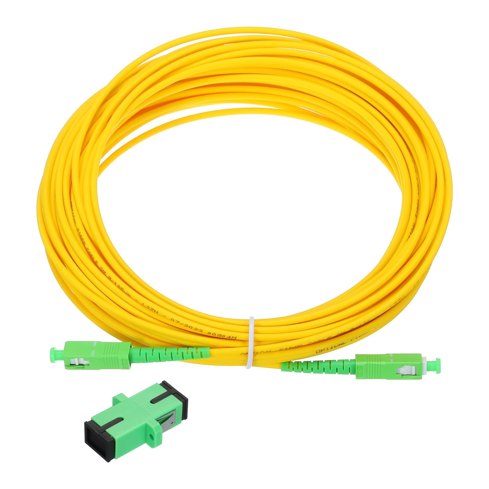 Uxcell 1Pcs 49.2Ft SC/APC to SC/APC Fiber Optic Patch Cable Single Mode ...