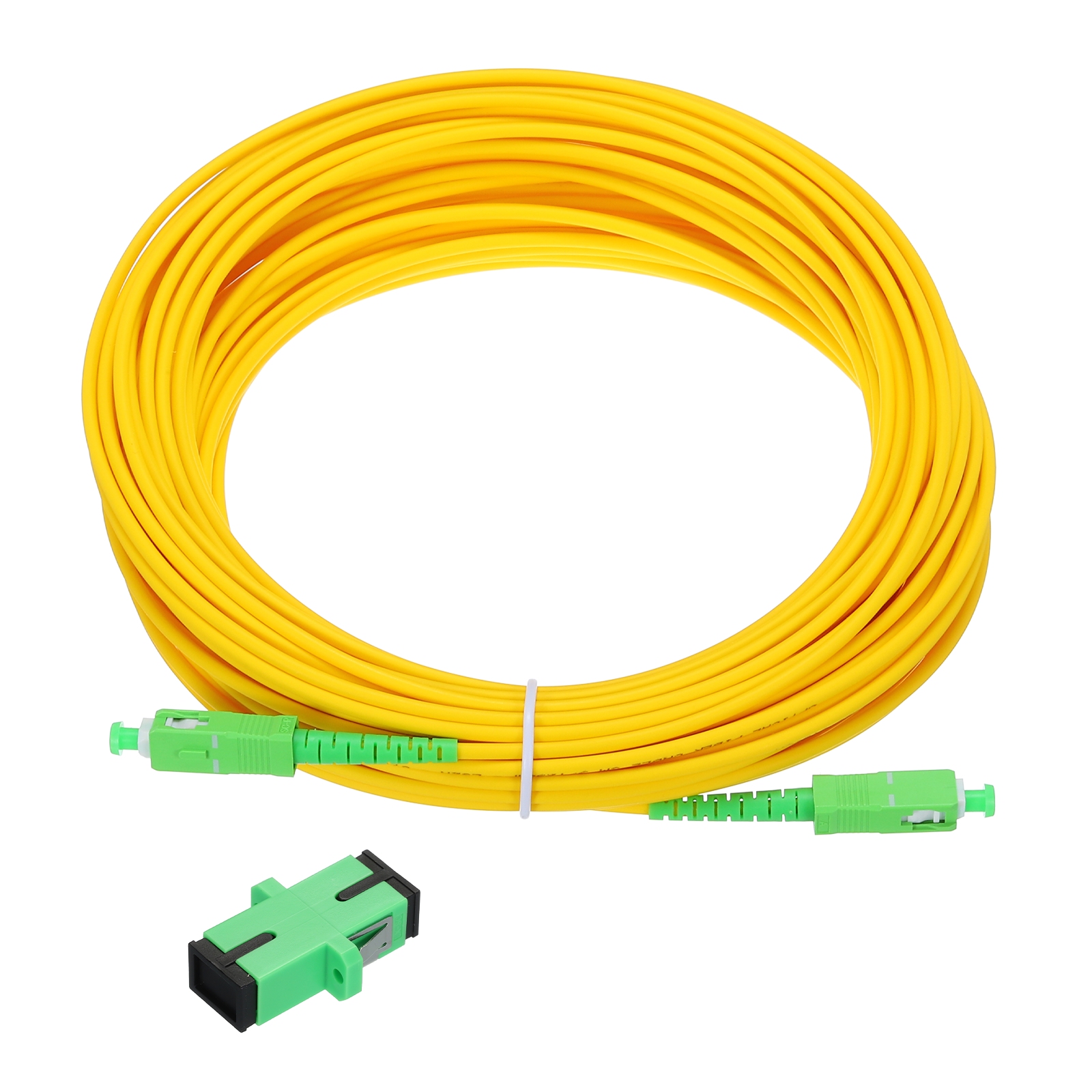 Uxcell 1Pcs 65.6Ft SC/APC to SC/APC Fiber Optic Patch Cable Single Mode ...