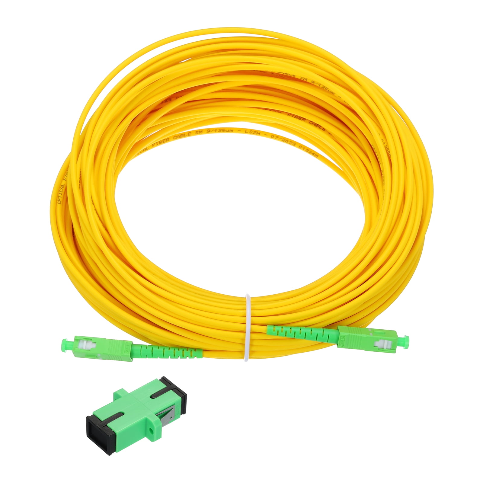 Uxcell 1Pcs 98.4Ft SC/APC to SC/APC Fiber Optic Patch Cable Single Mode ...