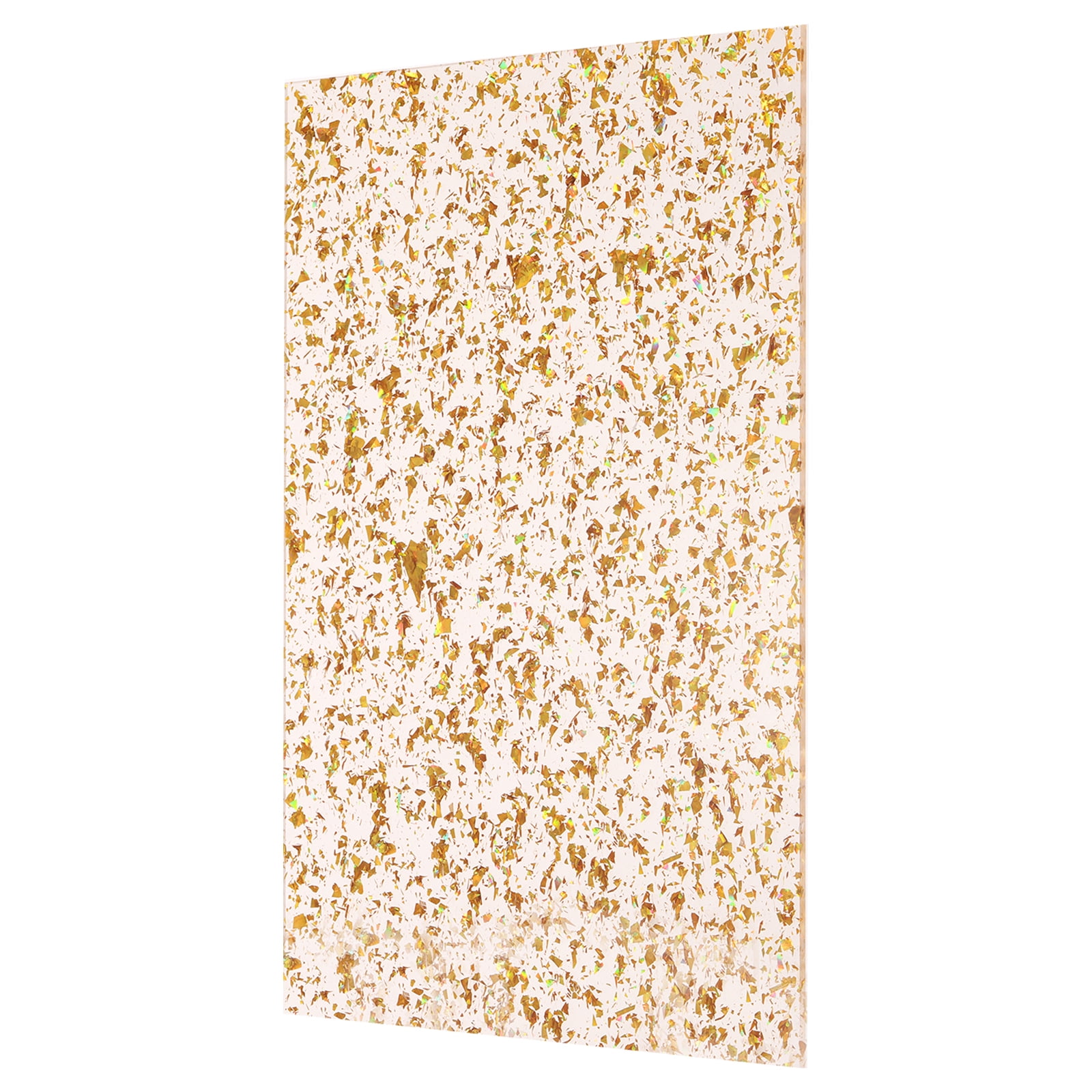 Uxcell 1Pcs Gold Glitter Acrylic Sheets 1/8" Thickness 12"x8 ...