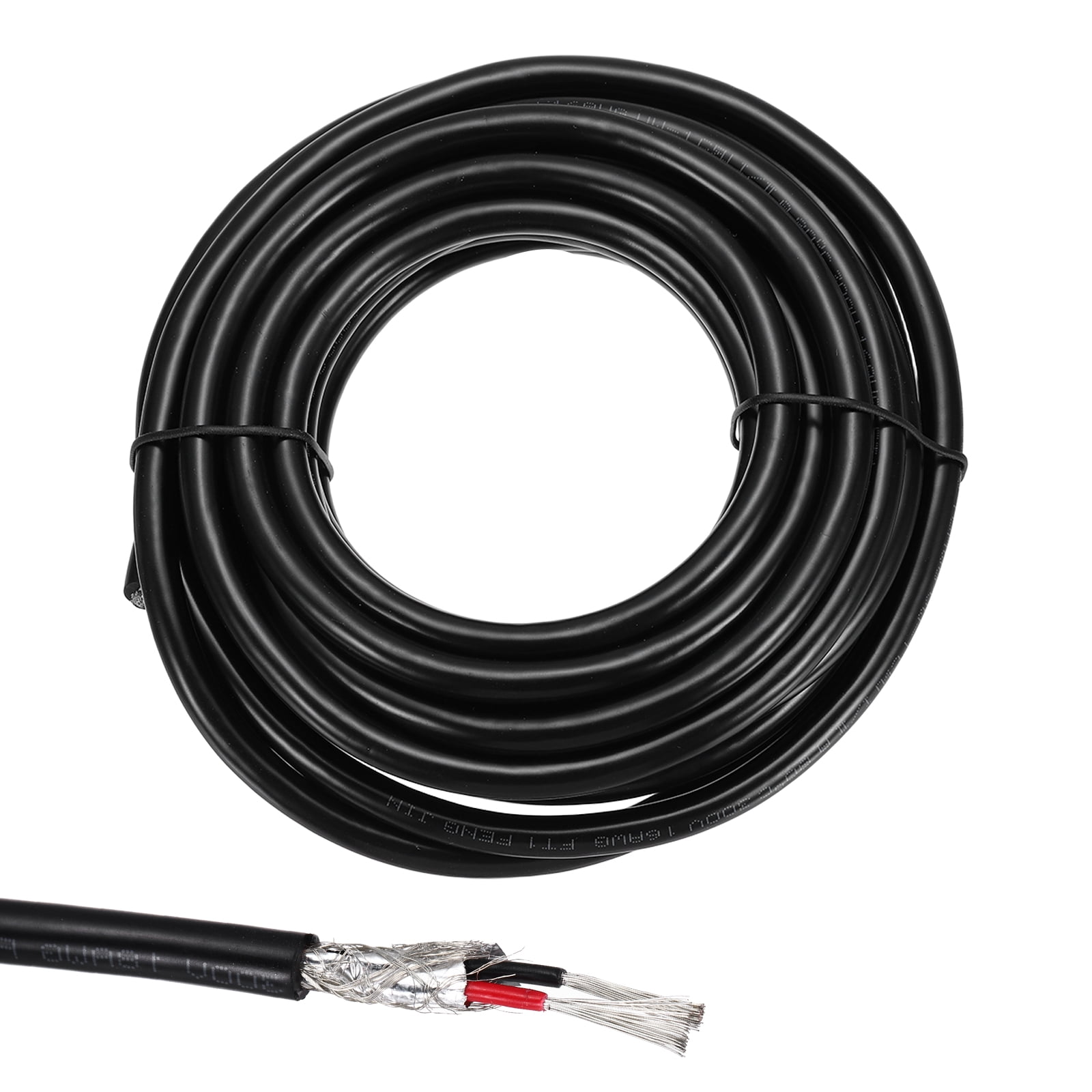 Uxcell 1Pcs UL2464 Shielded Cable 16AWG 5.5m (18 Ft) 300V 2 Conductor ...