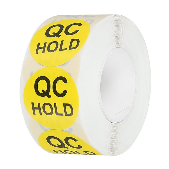 Uxcell 1Roll 500Pcs QC Hold Labels, 1 Inch Inventory Quality Control ...